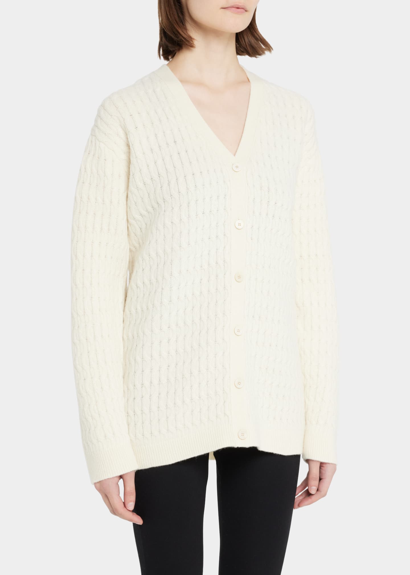 Theory Long Cable-Knit Cashmere Cardigan - Bergdorf Goodman