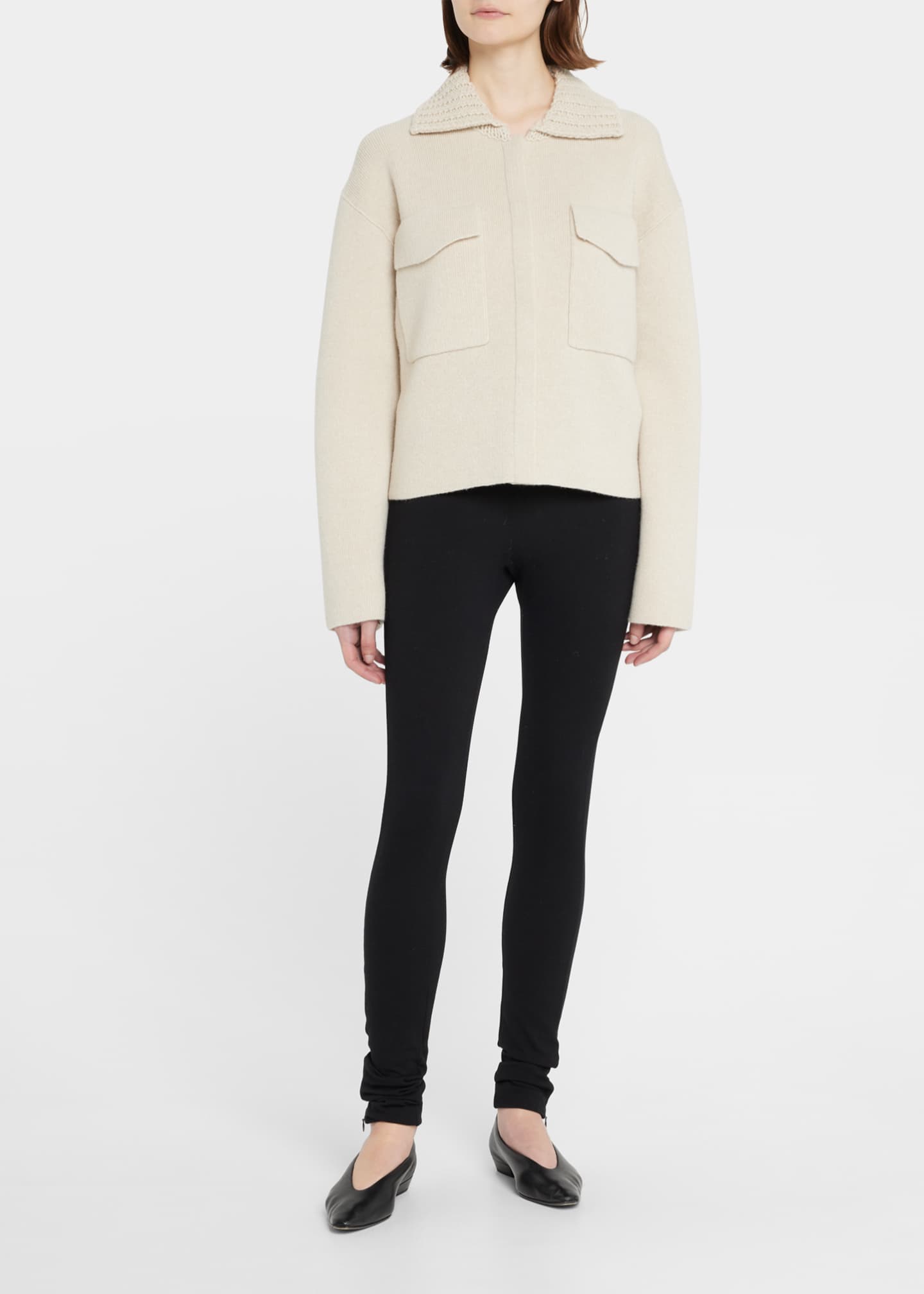 Theory Cropped Knit Trucker Jacket - Bergdorf Goodman
