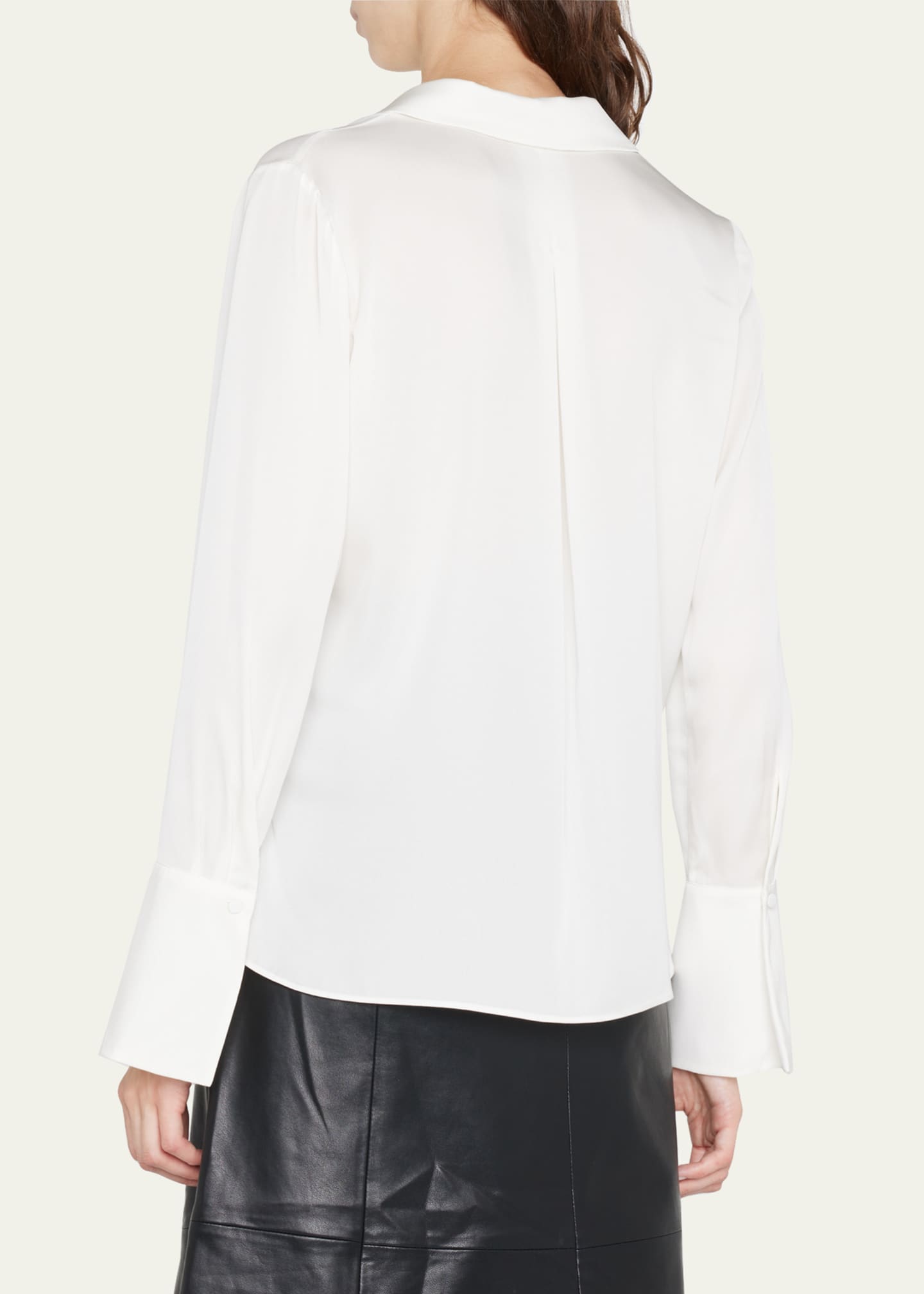 Kobi Halperin Liv Split-Cuff Stretch Silk Blouse - Bergdorf Goodman