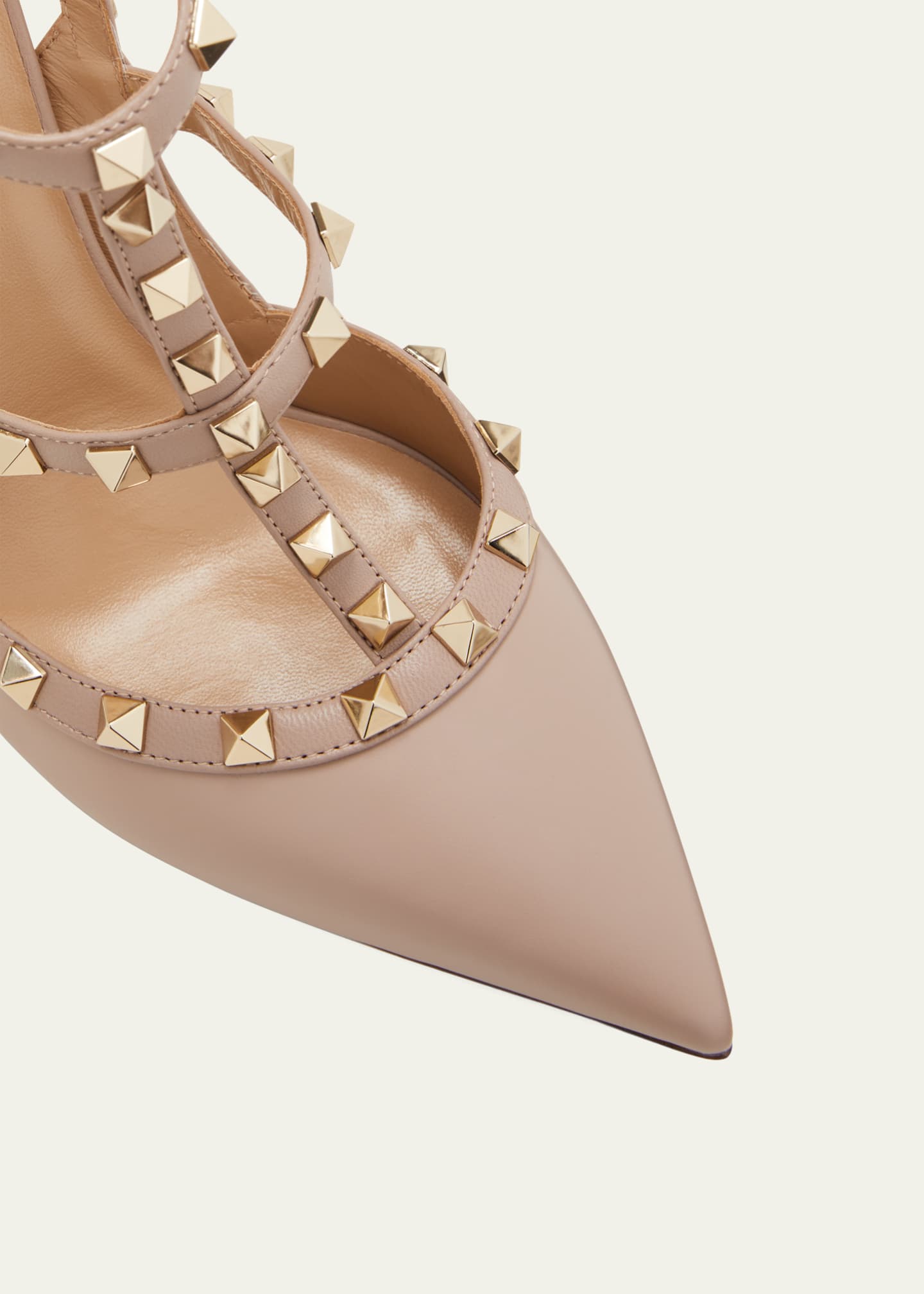 Valentino Garavani Roman Stud Pointed Caged Pumps - Bergdorf Goodman