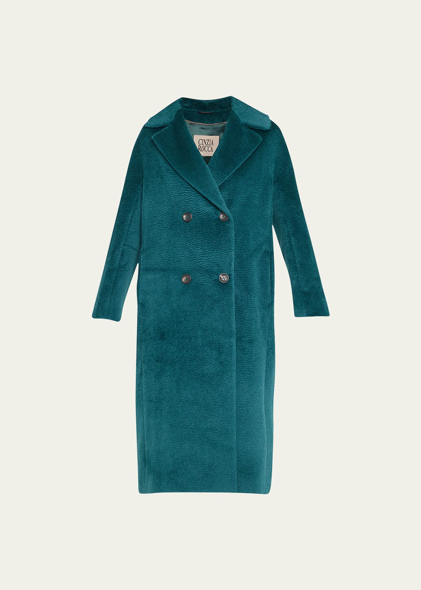 Cinzia Rocca Alpaca Blend Buttoned Long Coat - Bergdorf Goodman