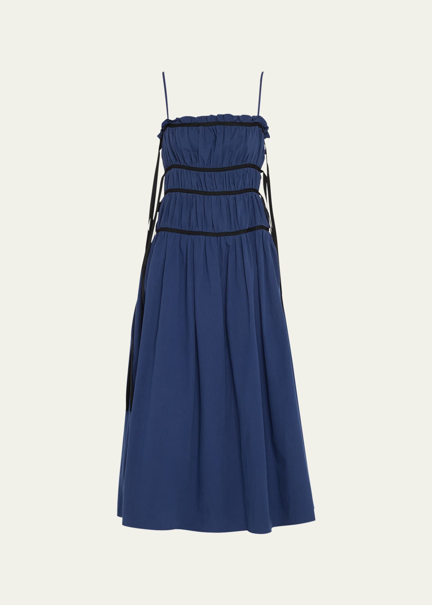 Ciao Lucia Elletra Smocked Side Tie Midi Dress - Bergdorf Goodman