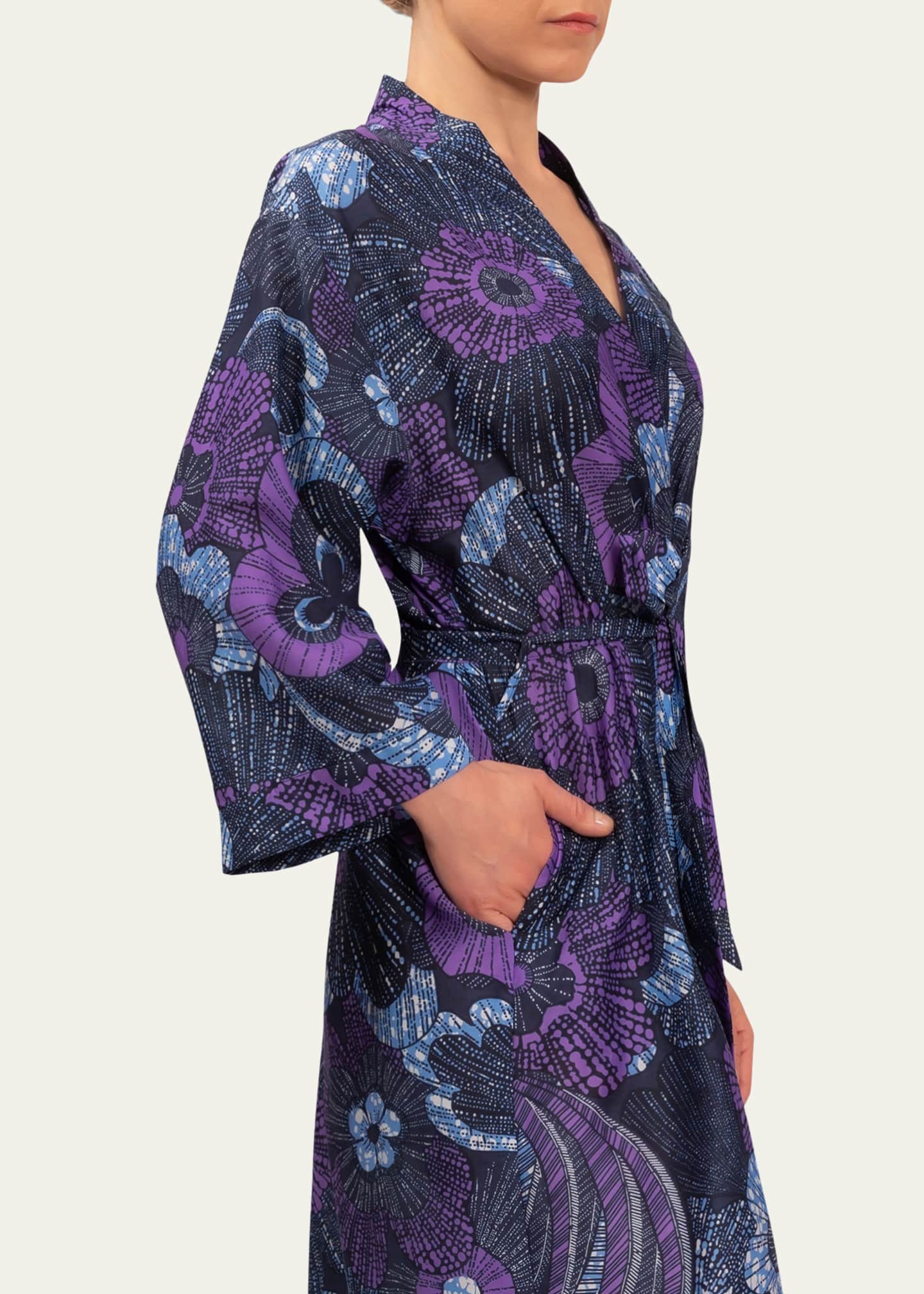 Everyday Ritual Colette Long Sateen Robe - Bergdorf Goodman