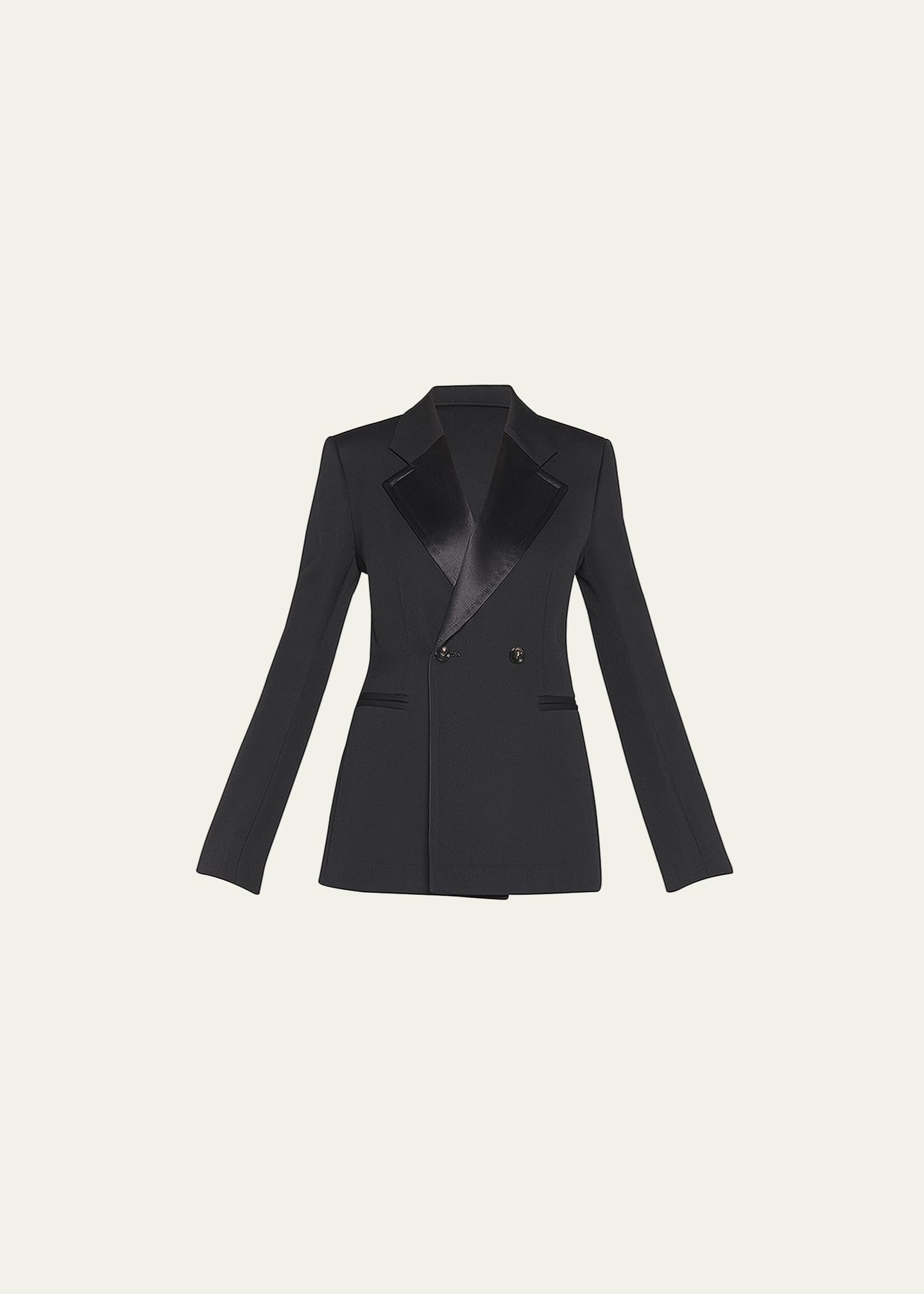Bottega Veneta Compact Wool Two-Button Blazer Jacket - Bergdorf Goodman