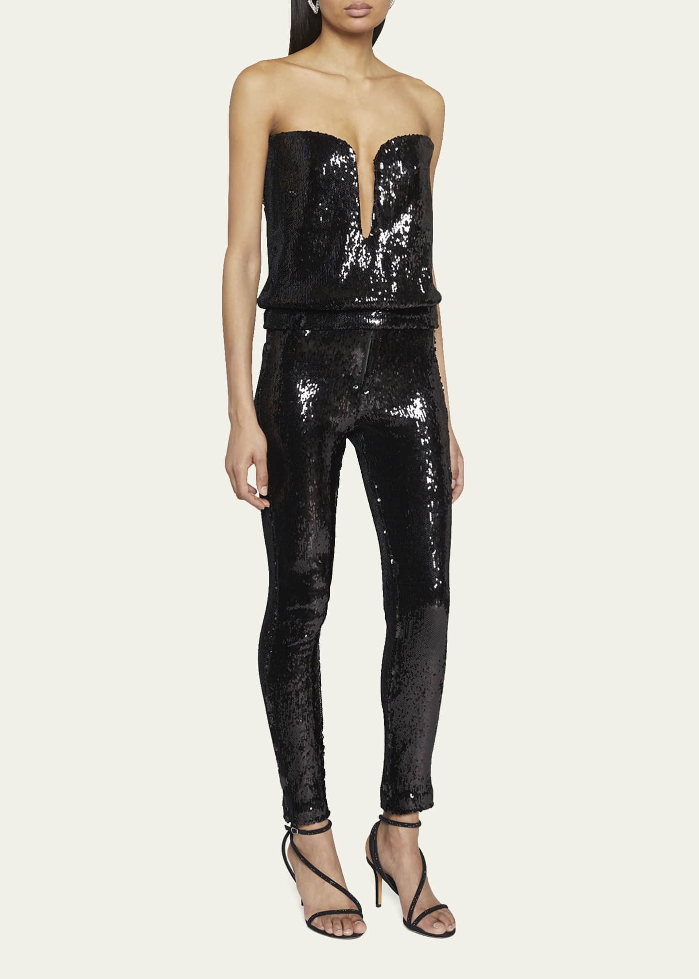 Isabel Marant Mandy Sequined Strapless Bustier Top - Bergdorf Goodman