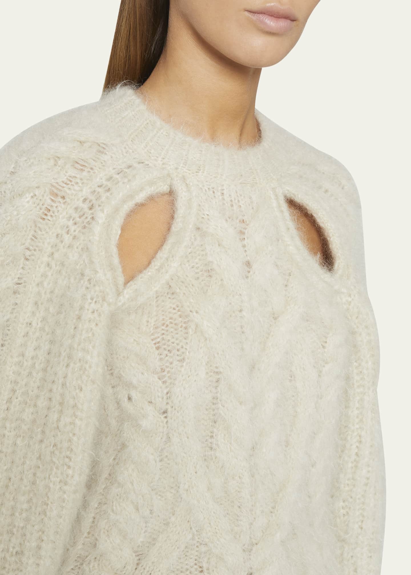 Isabel Marant Palima Cutout Cable-Knit Sweater - Bergdorf Goodman