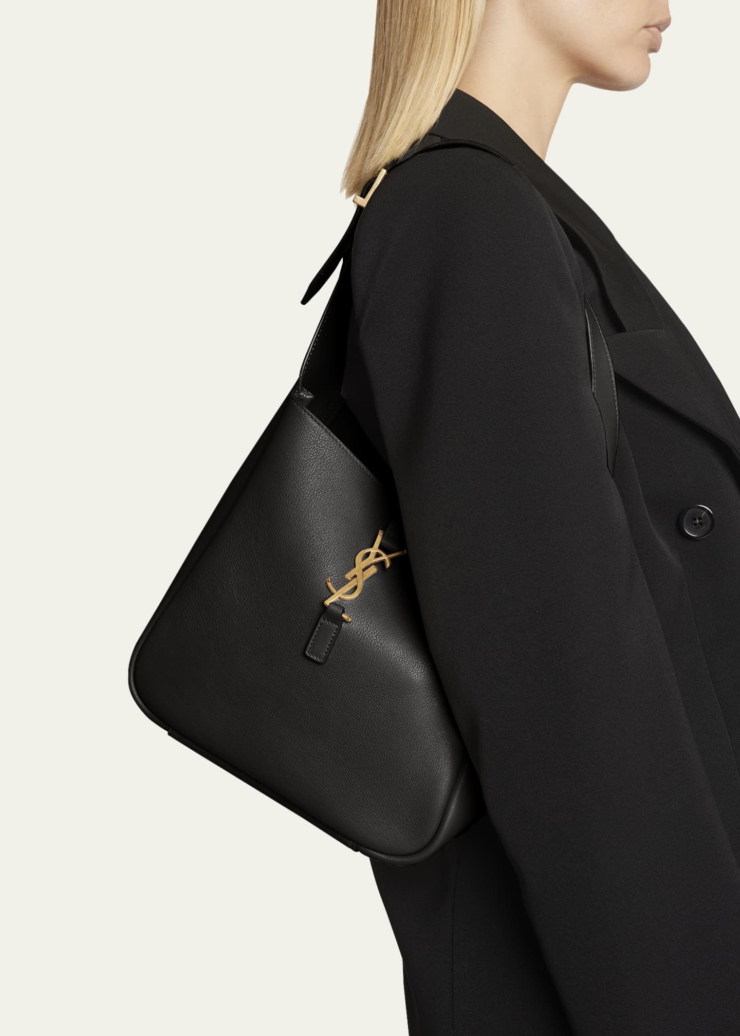 Saint Laurent Le 5 A 7 Small Hobo in Smooth Supple Leather - Bergdorf ...