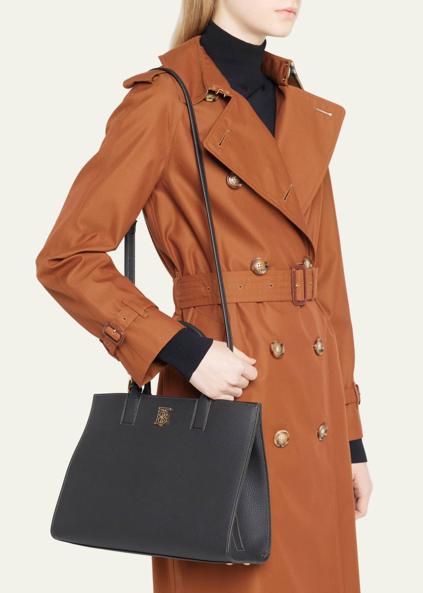 Burberry Frances Small Leather Top-Handle Bag - Bergdorf Goodman