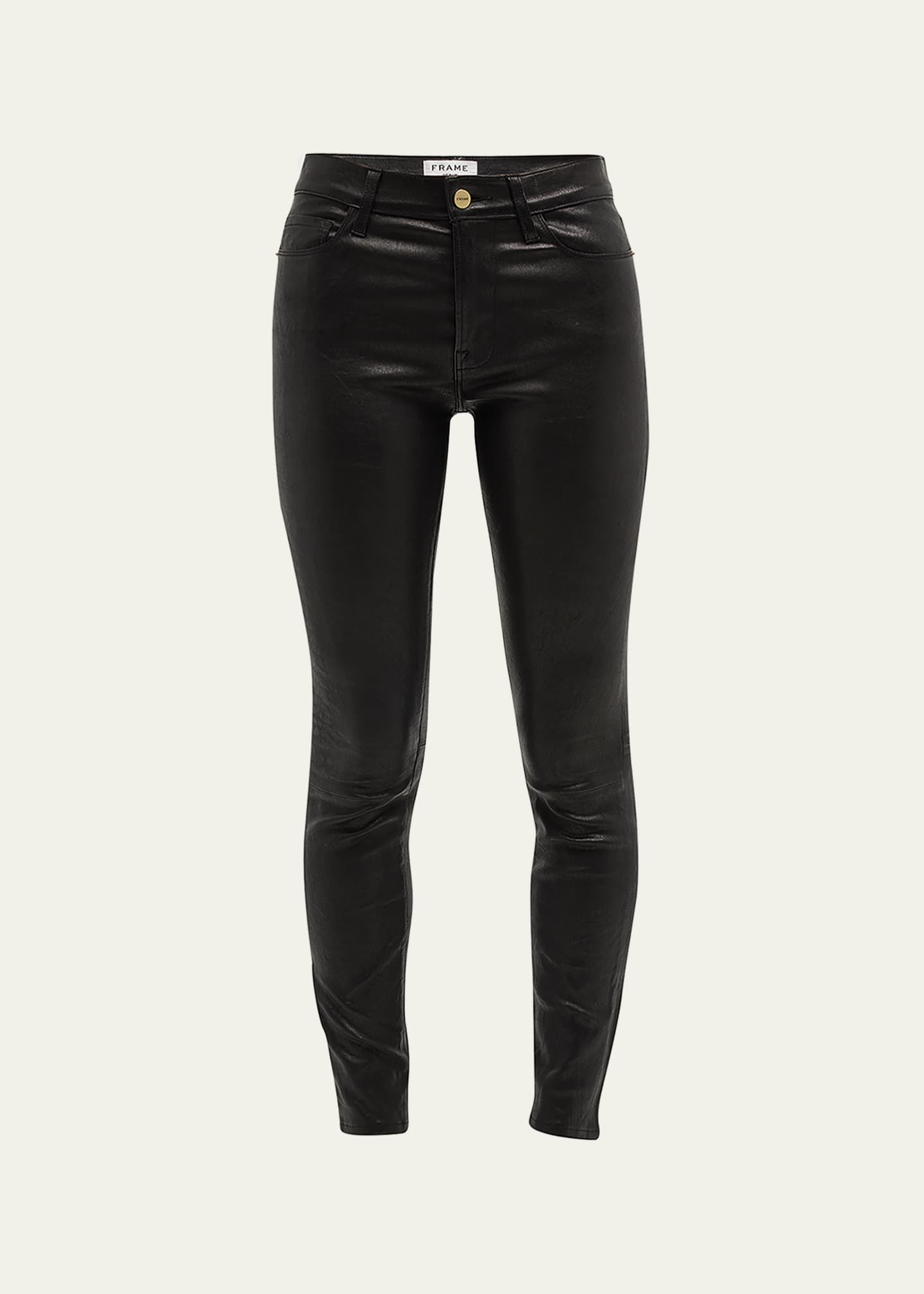 FRAME Leather Le Skinny Pants - Bergdorf Goodman