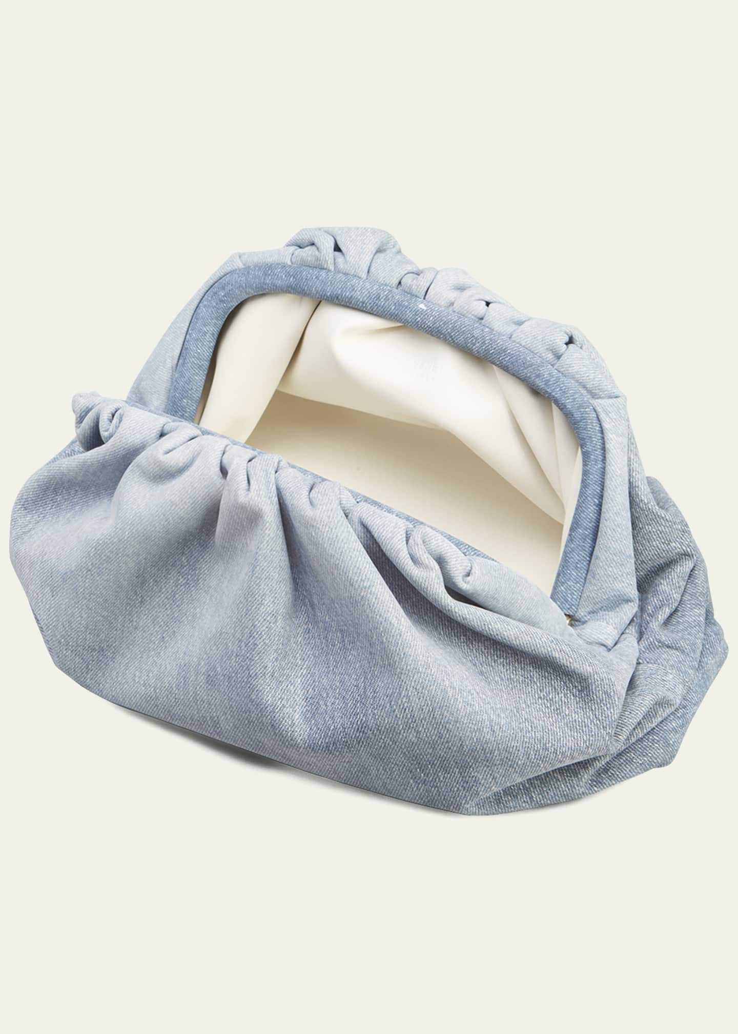 Bottega Veneta Teen Napa Denim Pouch Clutch Bag - Bergdorf Goodman
