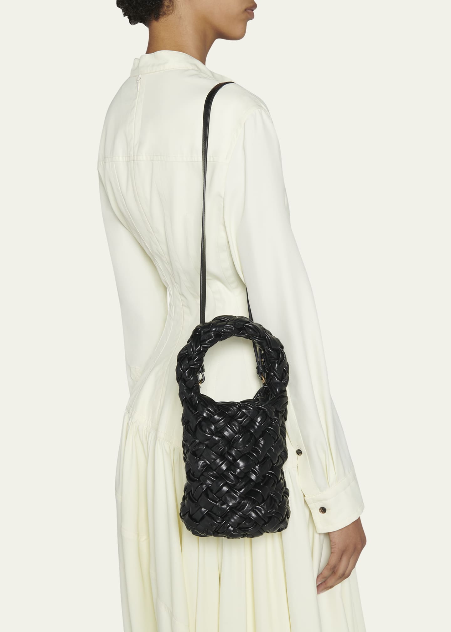 Bottega Veneta Kalimero Mini Intrecciato Pleated Bucket Bag - Bergdorf ...