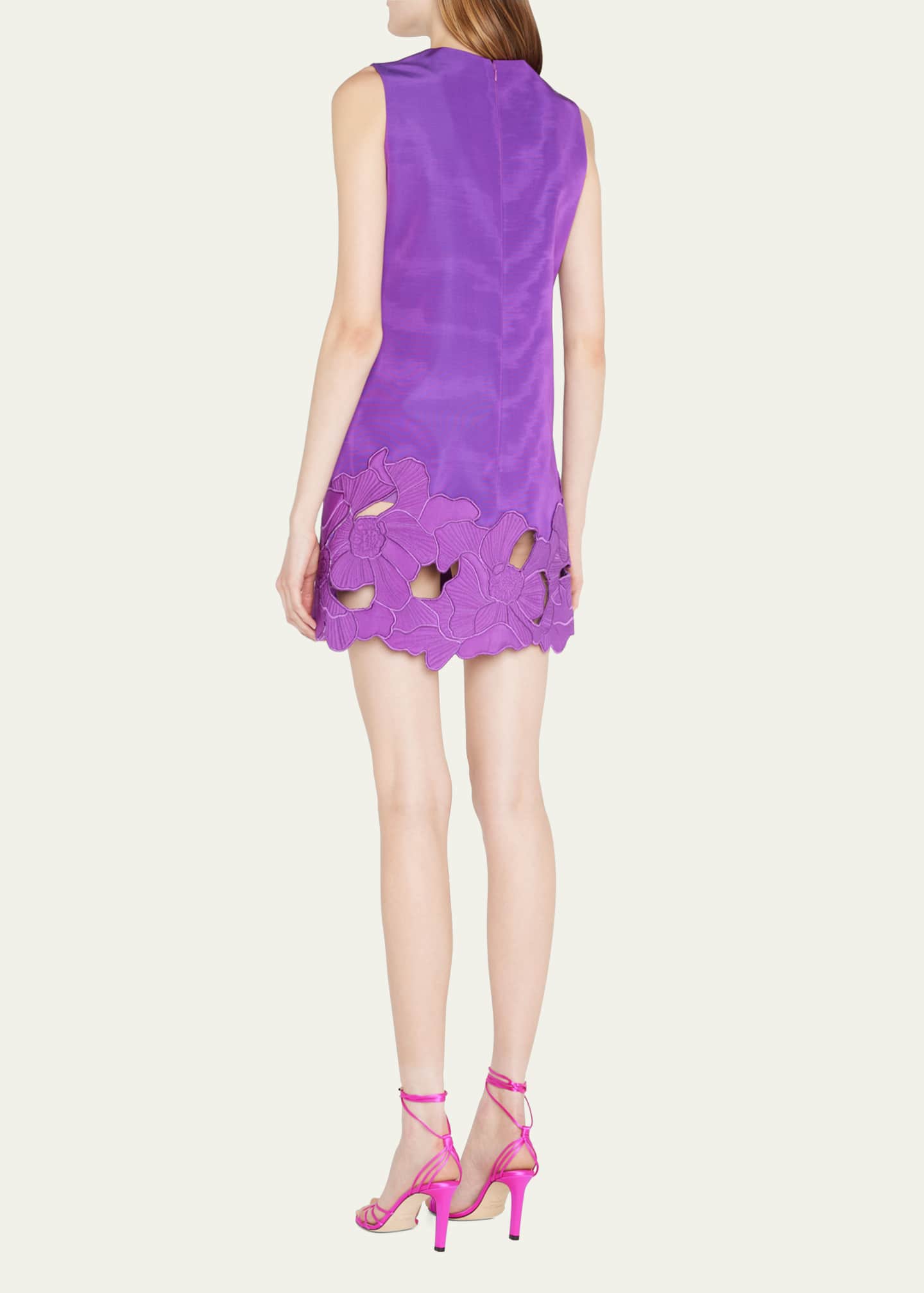 Oscar De La Renta Floral Cutout Shift Mini Dress Bergdorf Goodman