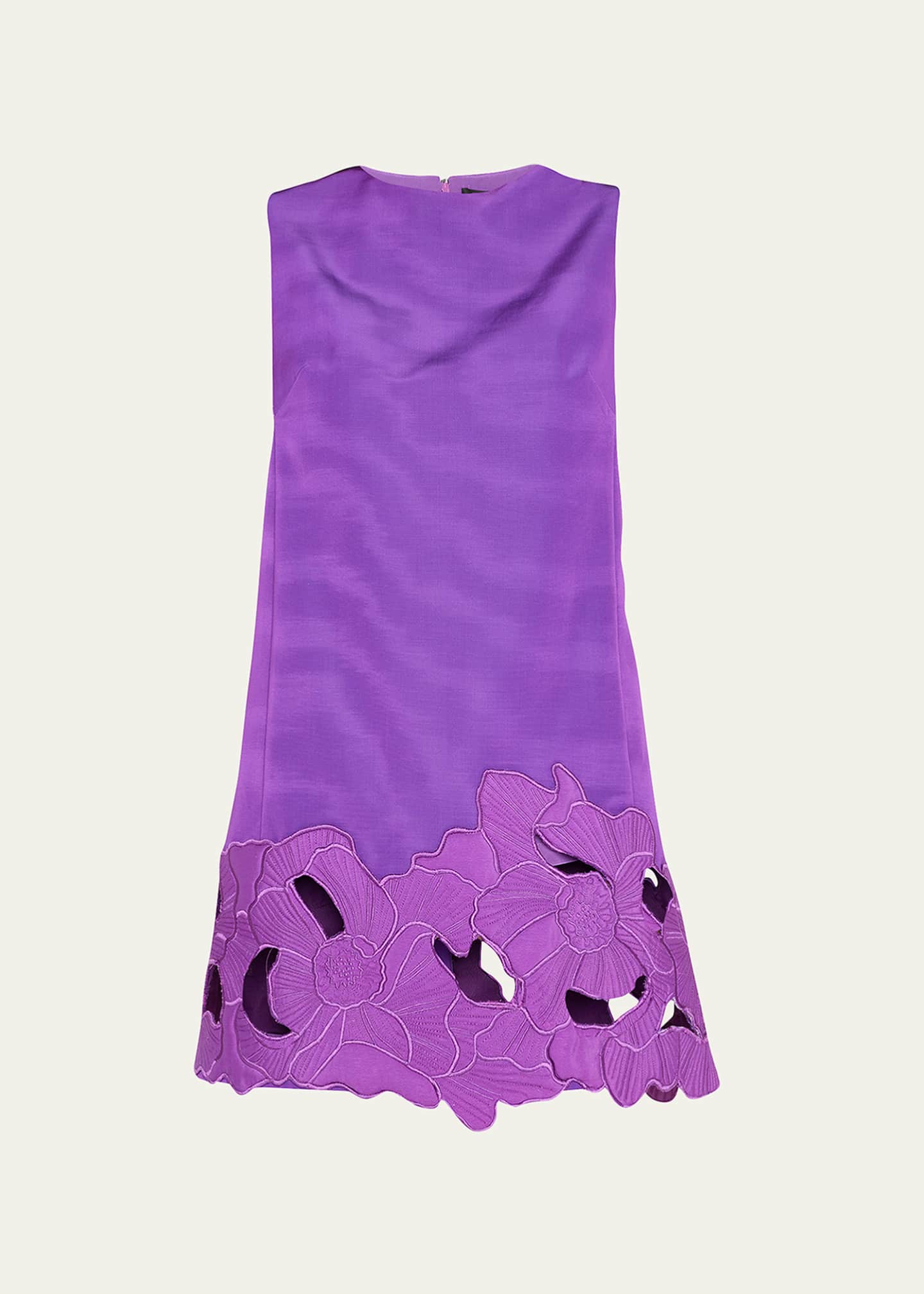 Oscar De La Renta Floral Cutout Shift Mini Dress Bergdorf Goodman