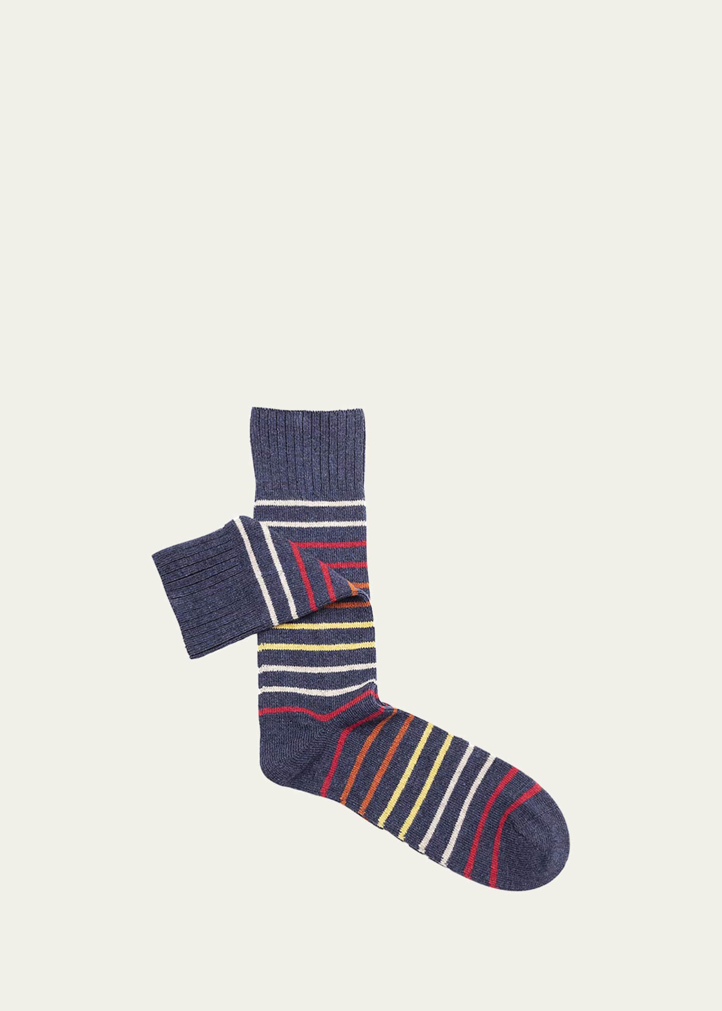 Sozzi Calze Men's Multi-Stripe Crew Socks - Bergdorf Goodman