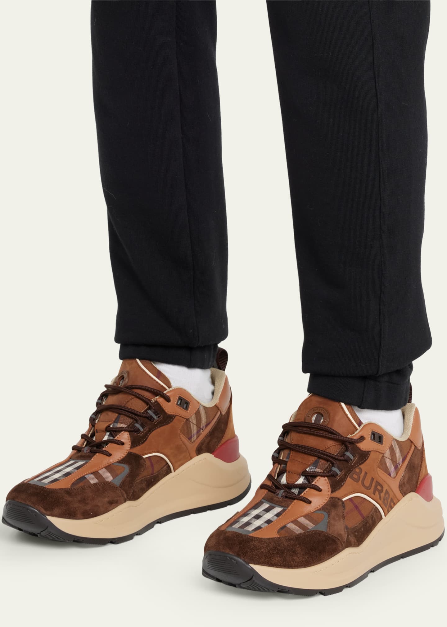 Burberry Men's Logo Check Fashion Sneakers - Bergdorf Goodman
