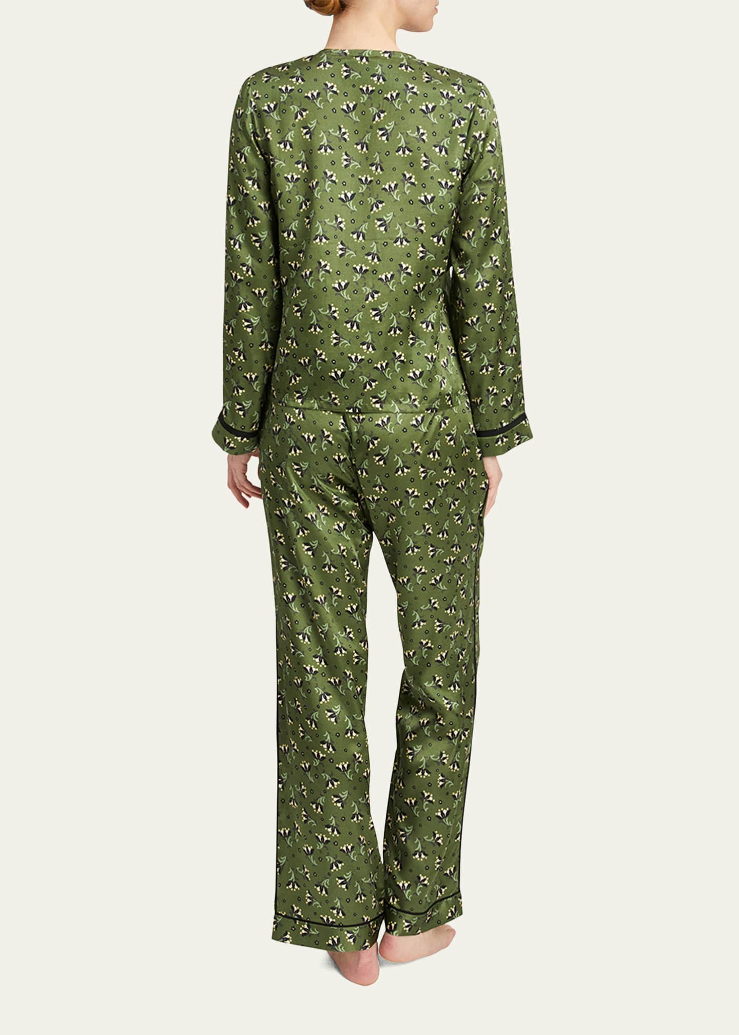 Morgan Lane Mimi Floral Print Silk Pajama Top Bergdorf Goodman