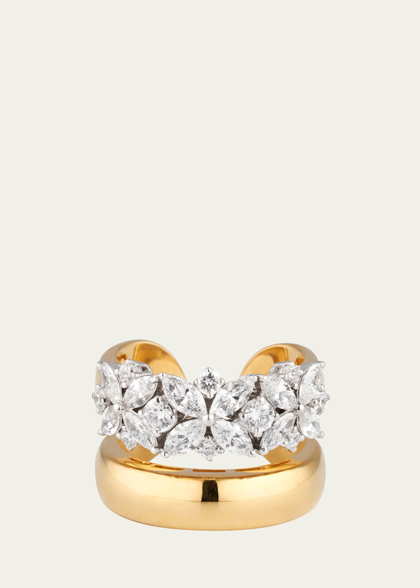 Yeprem 18K Gold Diamond Cuff Ring - Bergdorf Goodman