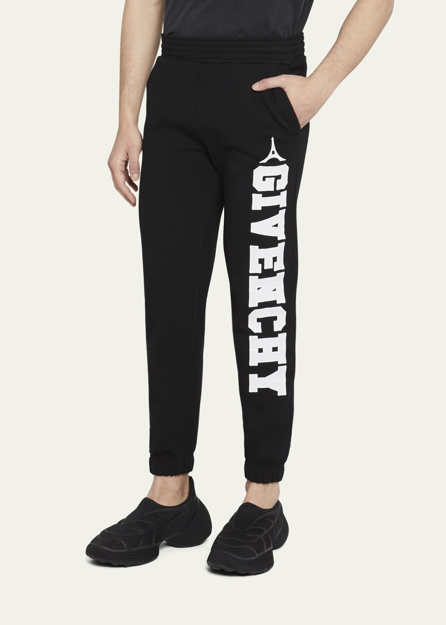 Givenchy Men's Terry Side-Logo Sweatpants - Bergdorf Goodman
