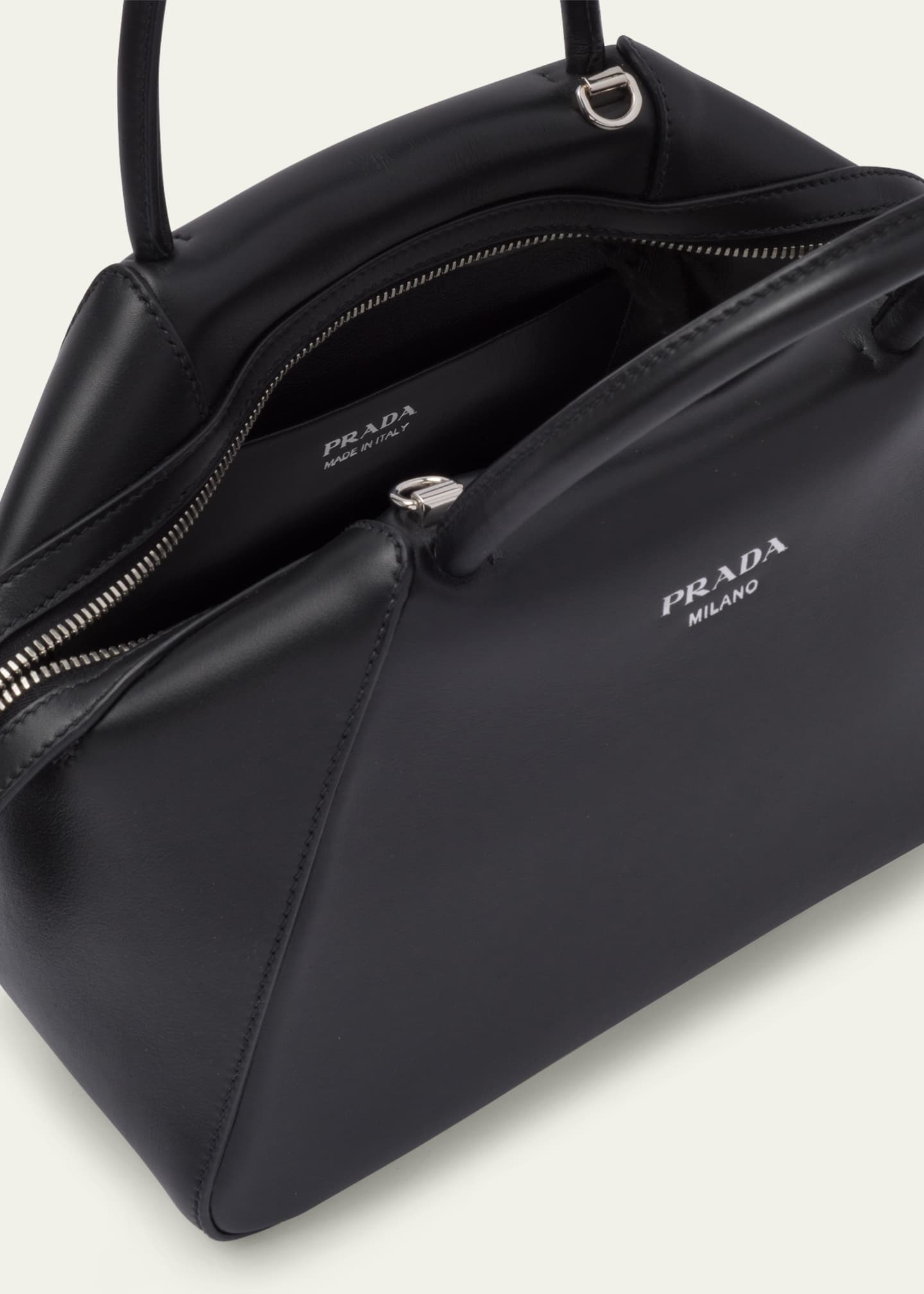 Prada Soft Leather Top-Handle Bag - Bergdorf Goodman