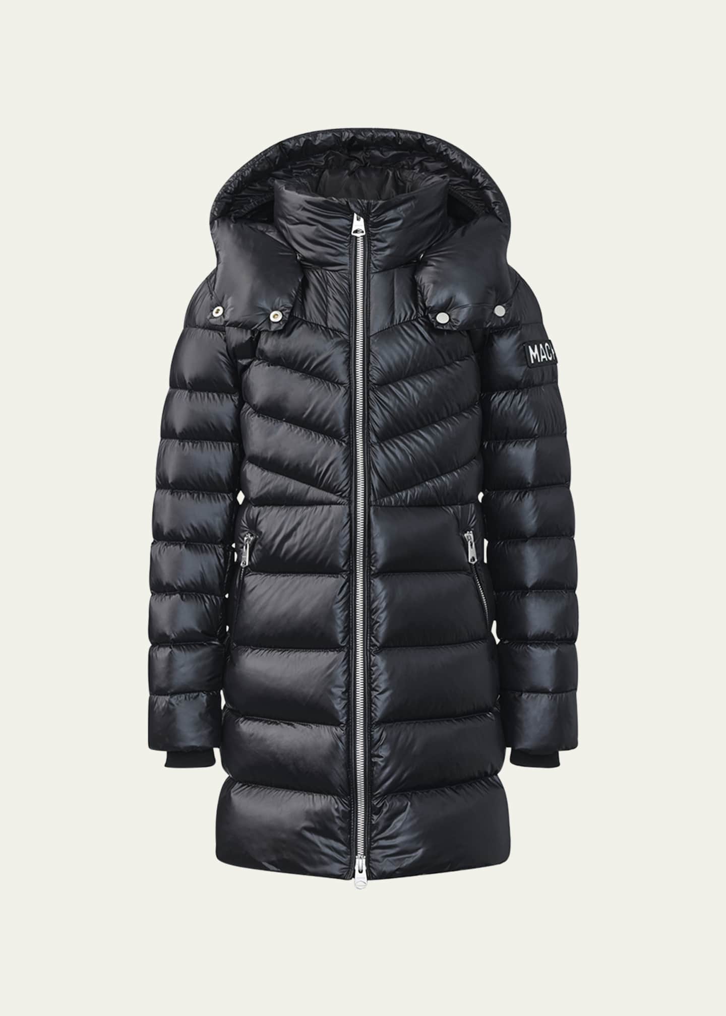 Mackage Girl's Larena Quilted Down Hooded Jacket, Size 8-12 - Bergdorf ...