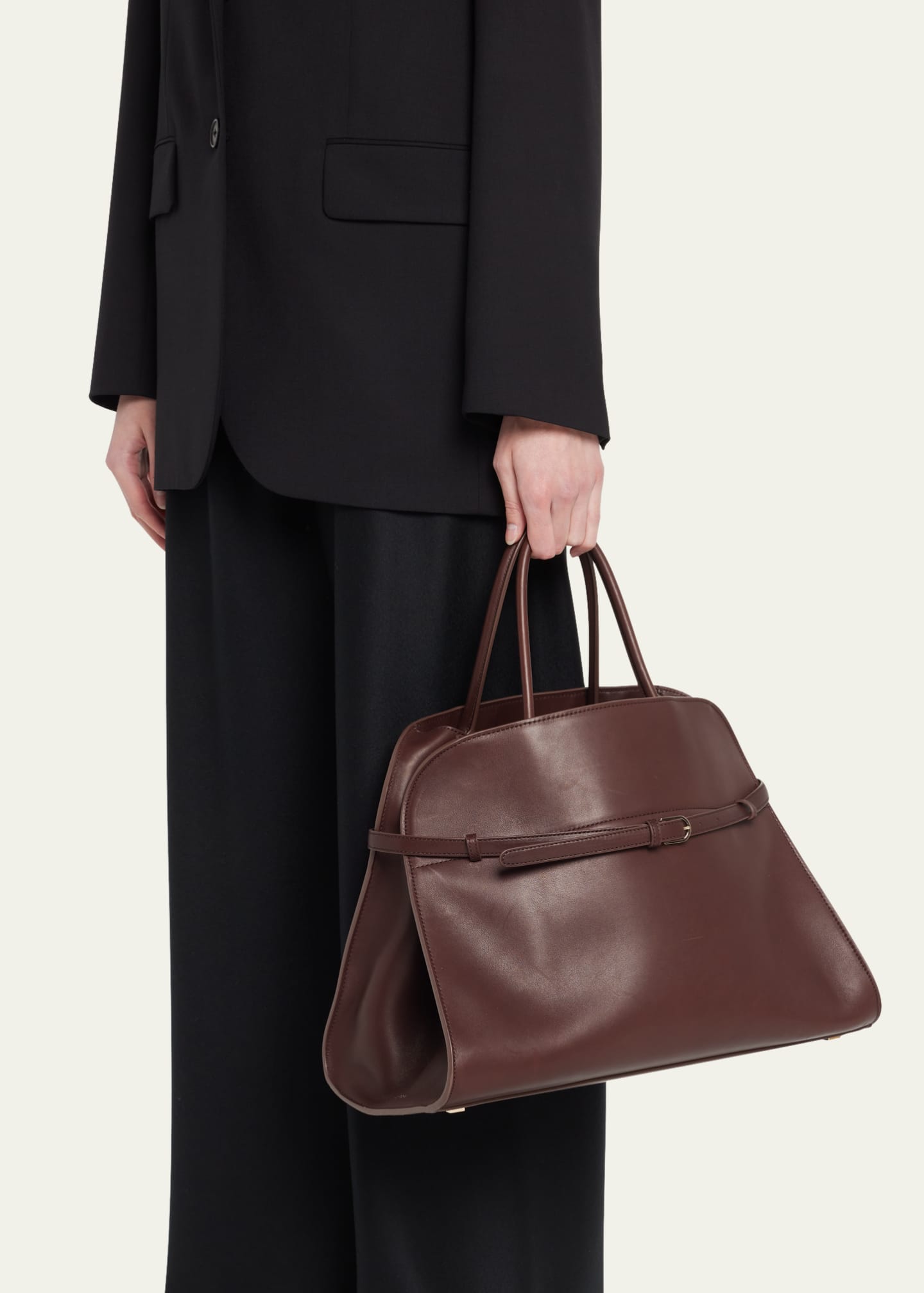 THE ROW Margaux 15 Saddle Top-Handle Bag - Bergdorf Goodman