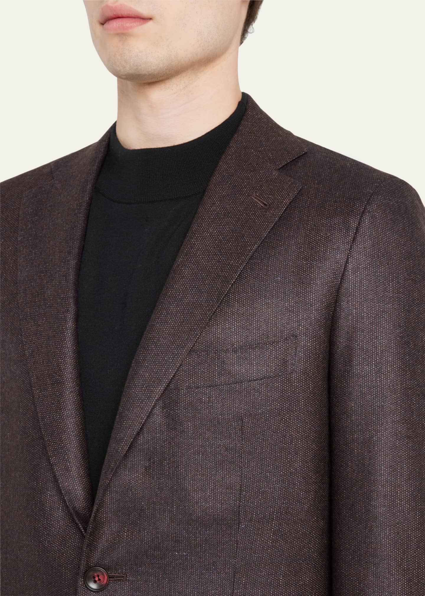 Kiton Men's Cashmere-Blend Nailhead Suit - Bergdorf Goodman