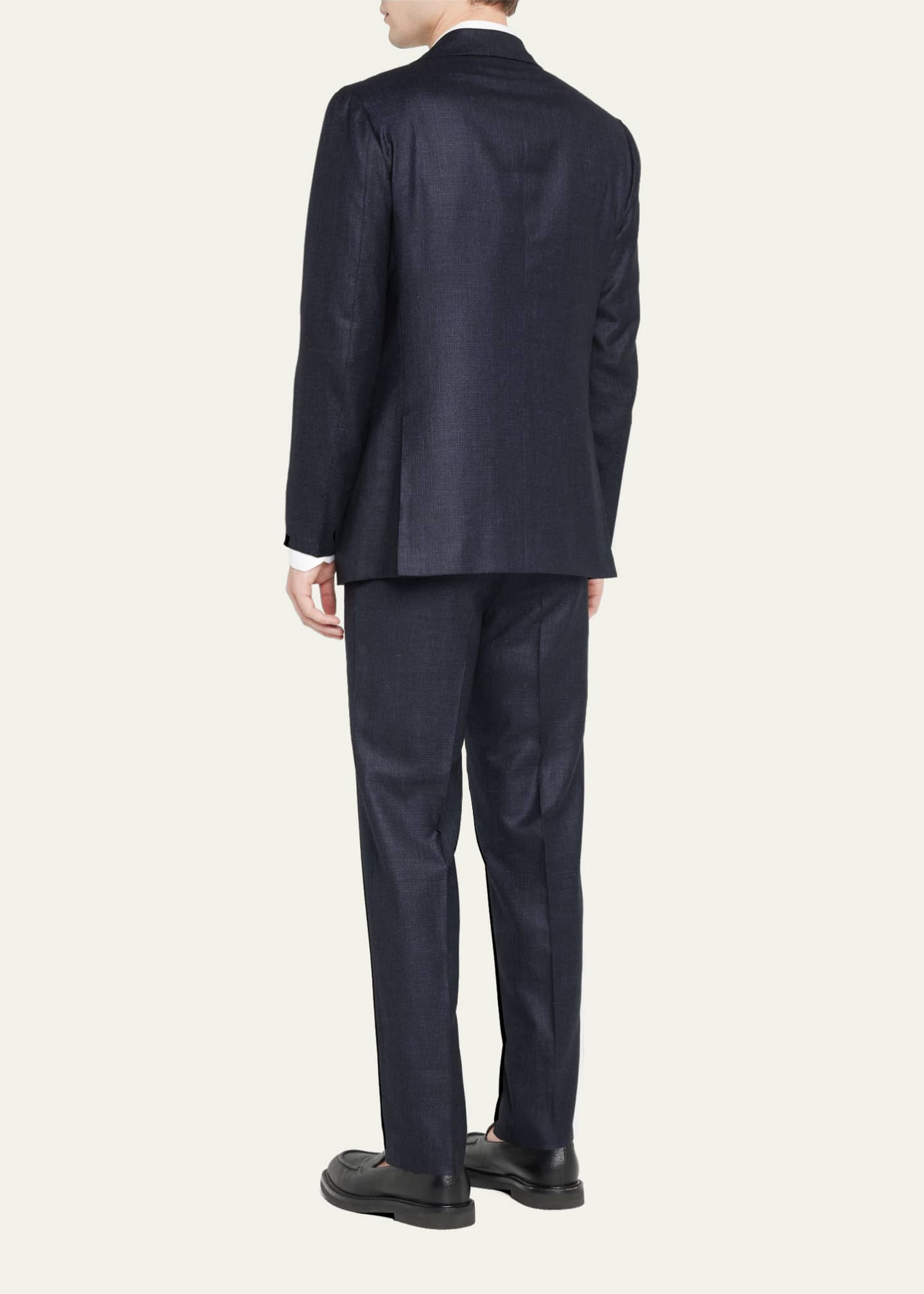 Kiton Men's Double-Breasted Cashmere-Blend Suit - Bergdorf Goodman