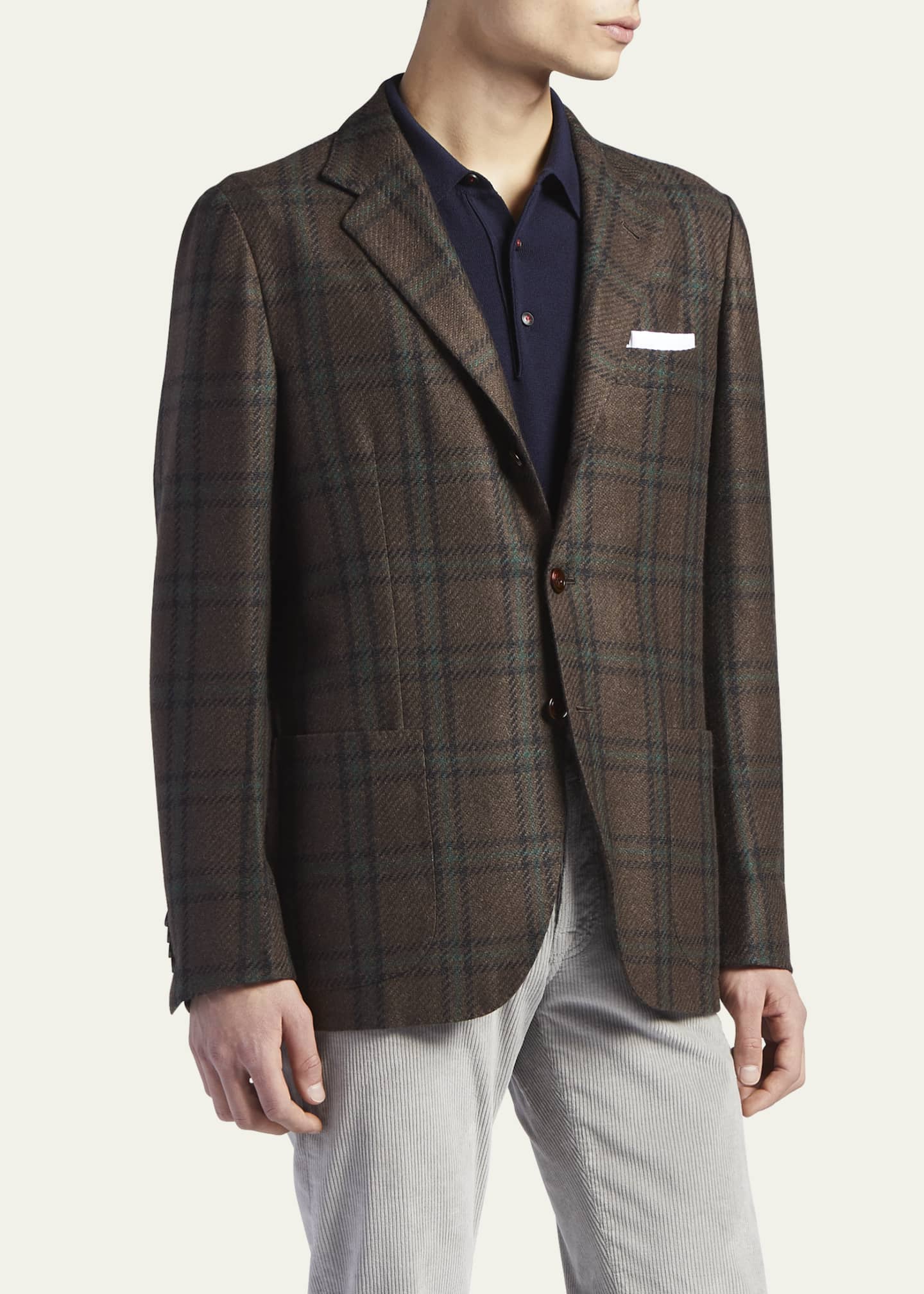 Kiton Men's Houndstooth Cashmere-Wool Sport Coat - Bergdorf Goodman