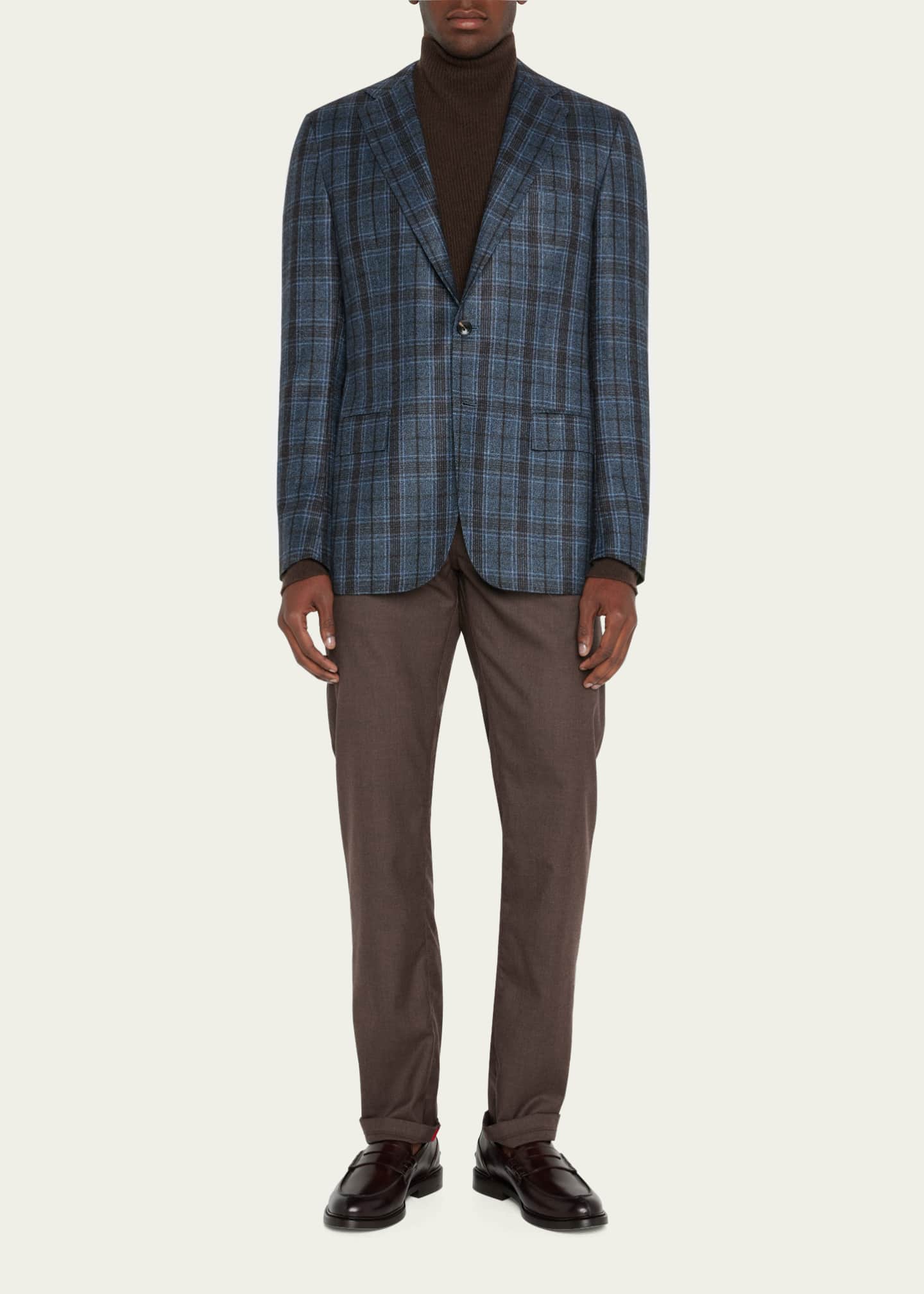 Kiton Men's Plaid Cashmere Sport Coat - Bergdorf Goodman