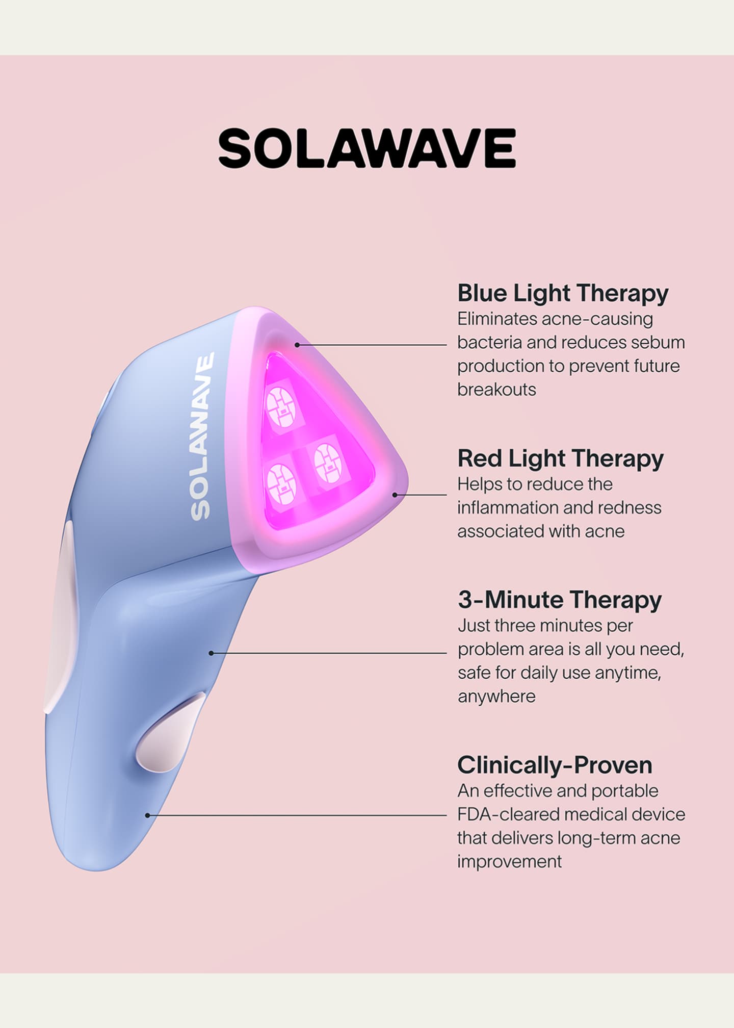 SolaWave Bye Acne: 3 Minute Light Therapy Spot Treatment - Bergdorf Goodman