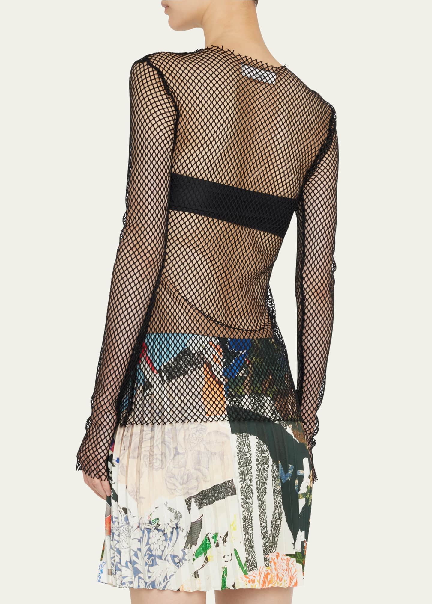 Monse Long-Sleeve Fishnet Top - Bergdorf Goodman