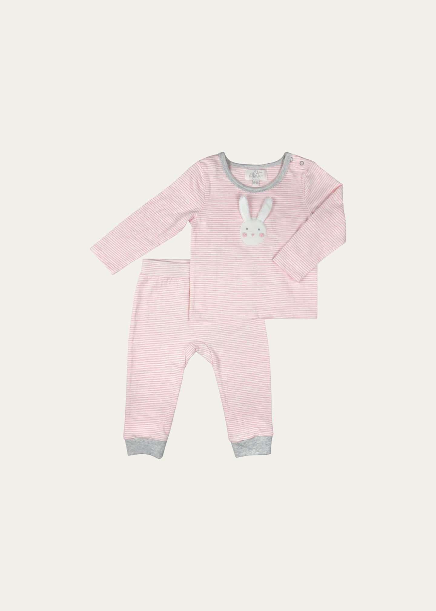 Albetta Girl's Striped Bunny Applique 2-Piece Set, Size 6M-3 - Bergdorf ...