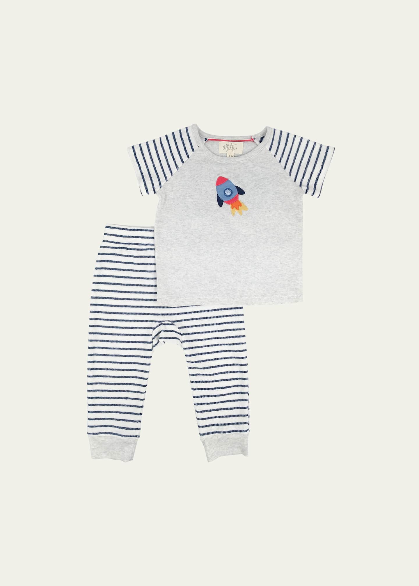 Albetta Boy's Rocket Ship Applique Two-Piece Set, Size 6M-3 - Bergdorf ...