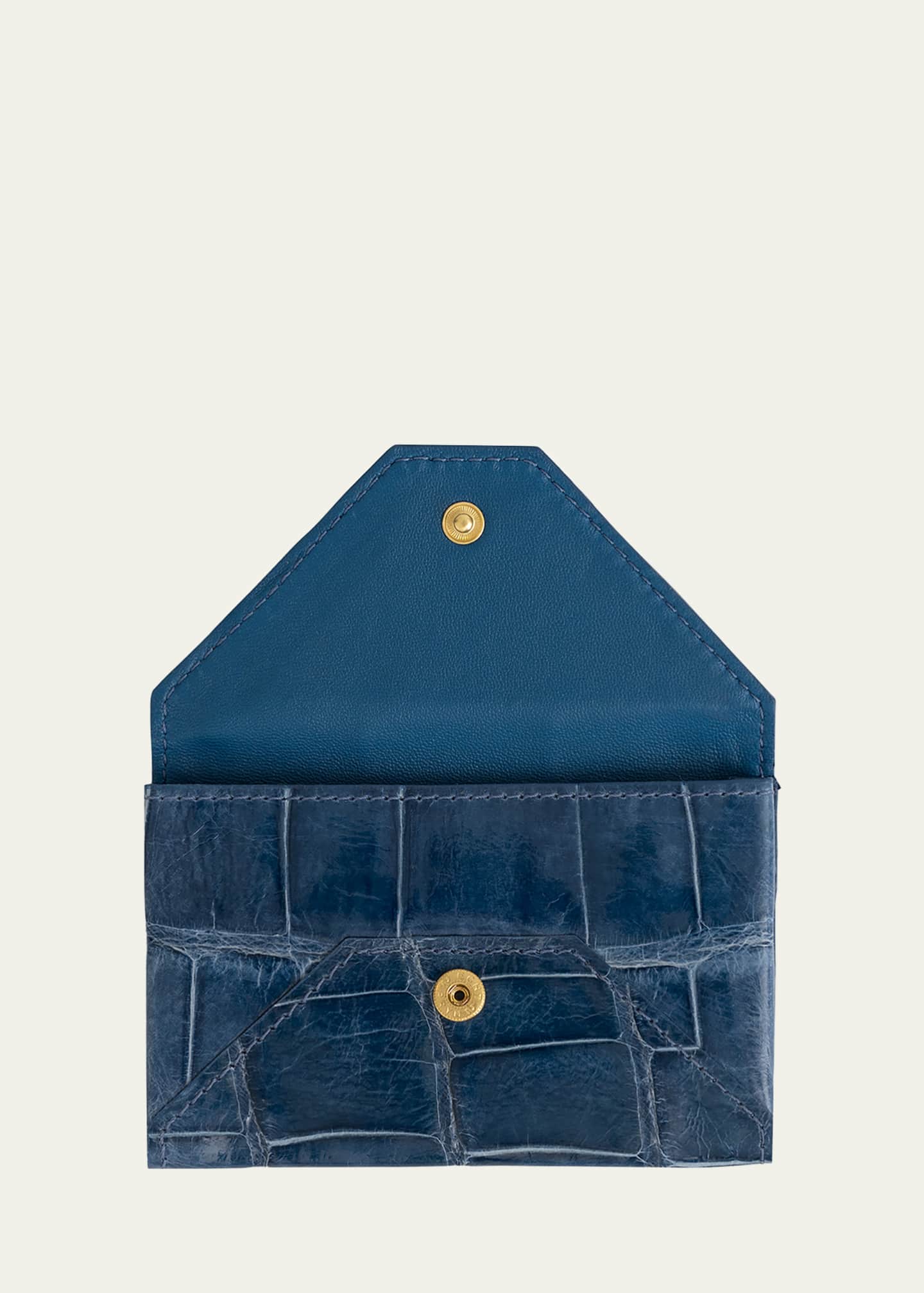 Abas Men's Glazed Alligator Leather Envelope Card Case - Bergdorf Goodman