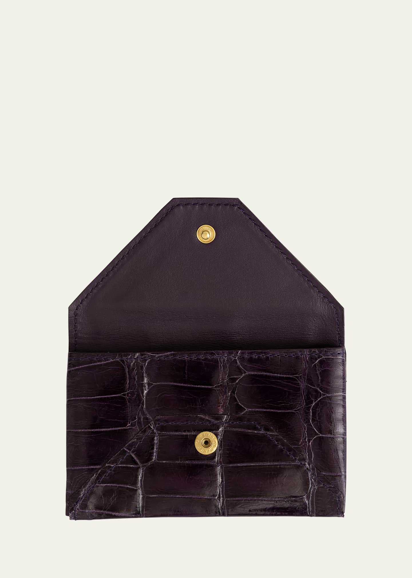 Abas Men's Glazed Alligator Leather Envelope Card Case - Bergdorf Goodman