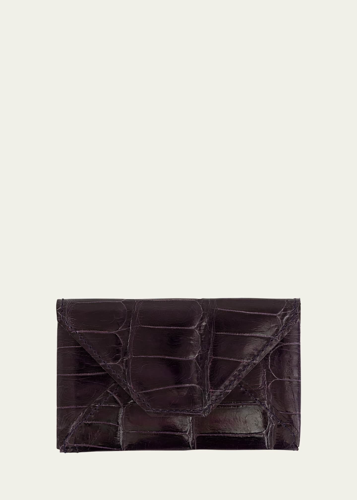 Abas Men's Glazed Alligator Leather Envelope Card Case - Bergdorf Goodman