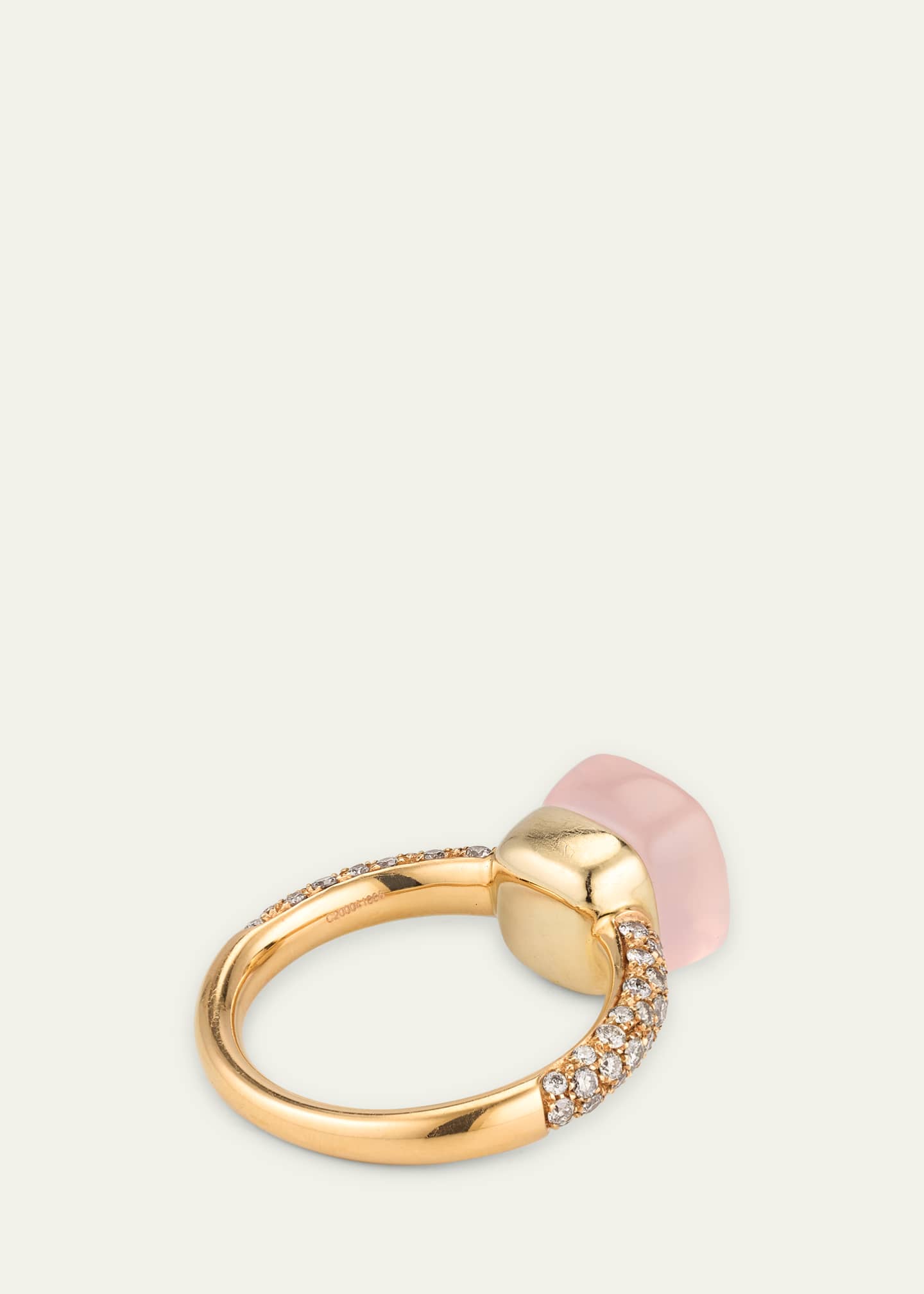 Pomellato 18K Gold Nudo Classic Rose Quartz Diamond Ring - Bergdorf Goodman