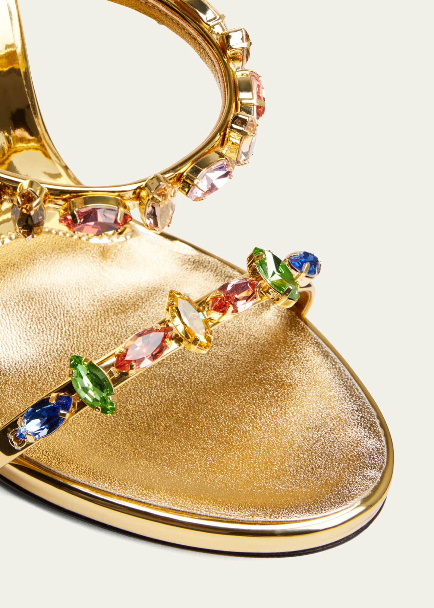 Giuseppe Zanotti Harmony Jeweled Metallic Three-Band Sandals - Bergdorf ...
