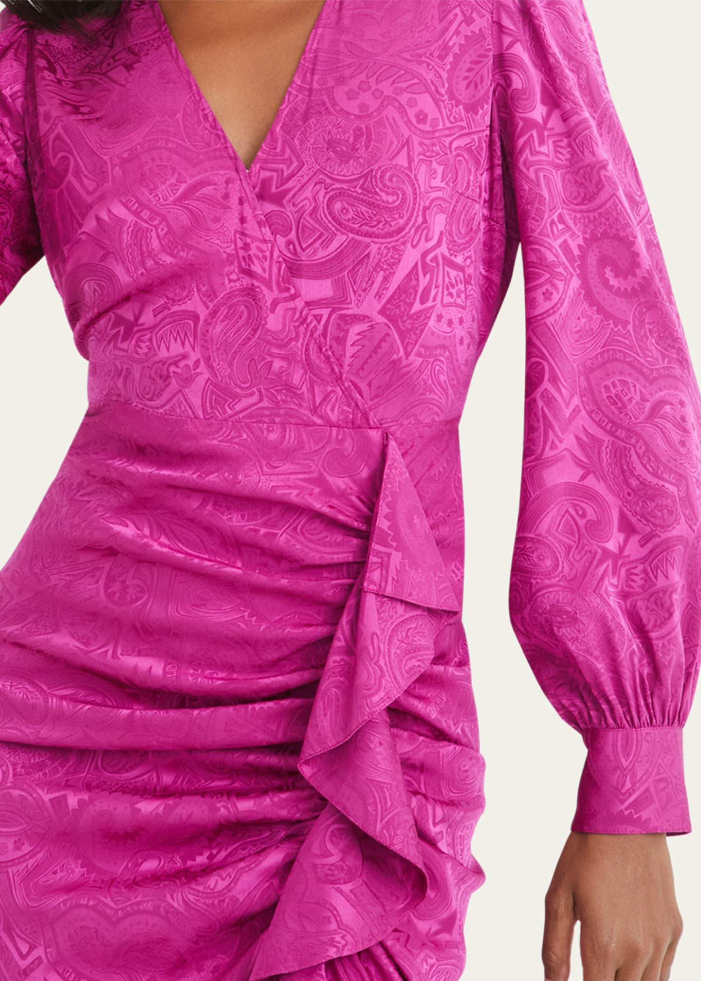 Veronica Beard Weiss Printed Long Sleeve Ruffle Maxi Dress - Bergdorf ...