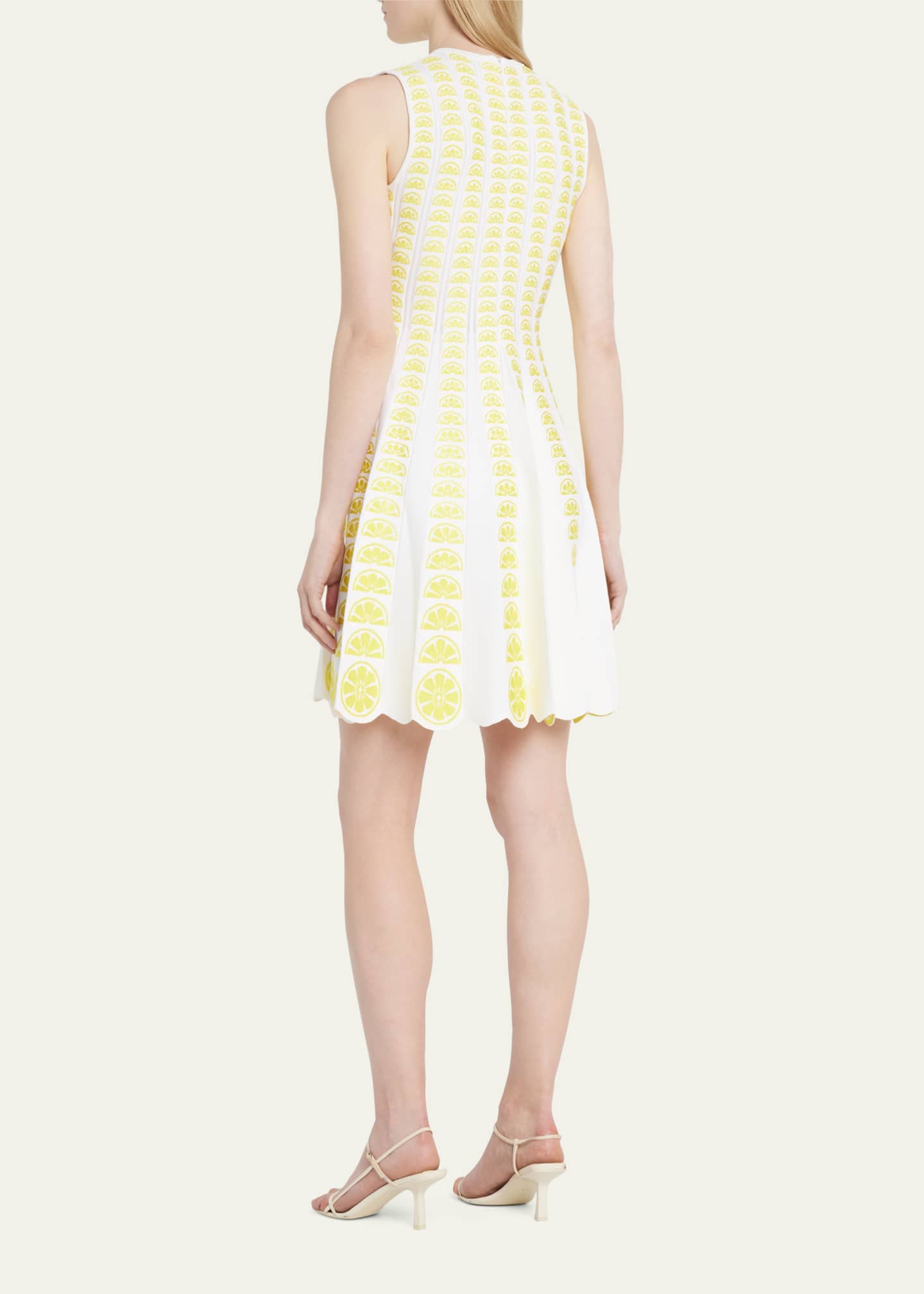 Lela Rose Pleated Short Dress with Lemon Embroidered Details - Bergdorf ...