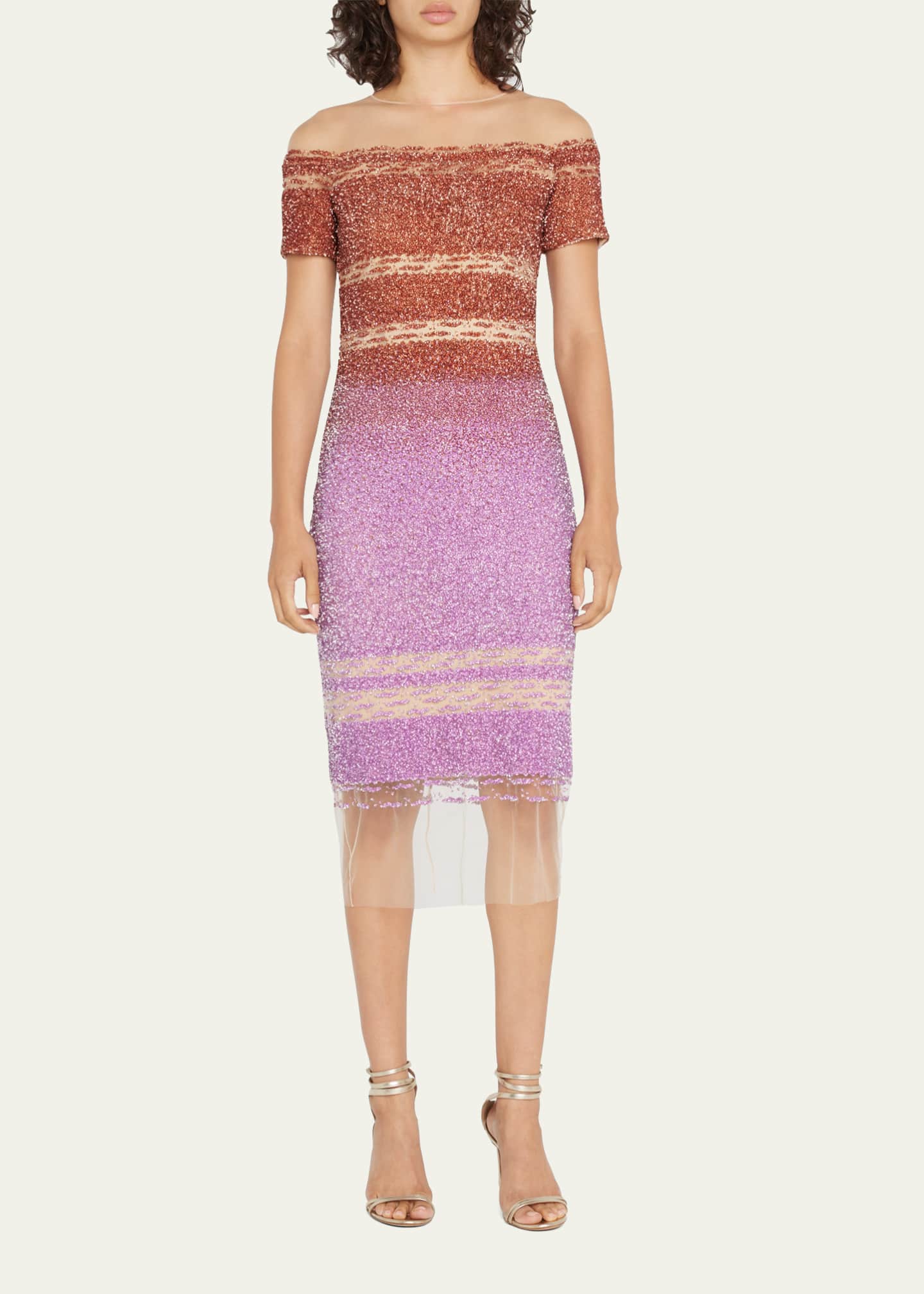Pamella Roland Signature Sequin Ombre Cocktail Dress - Bergdorf Goodman