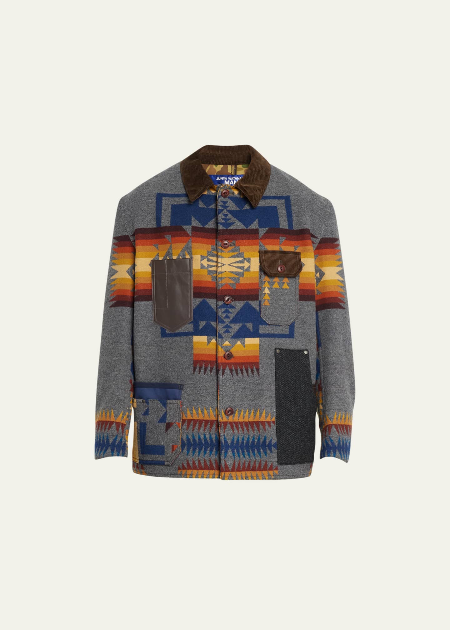 Junya Watanabe Men's Pendleton Geometric Wool Chore Jacket - Bergdorf Goodman