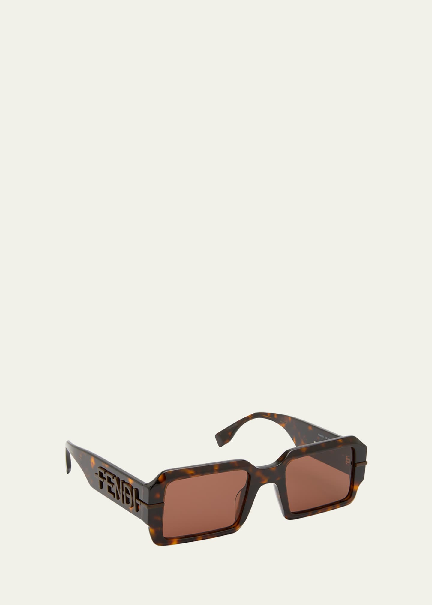 Fendi Men's Raised Logo Rectangle Sunglasses - Bergdorf Goodman