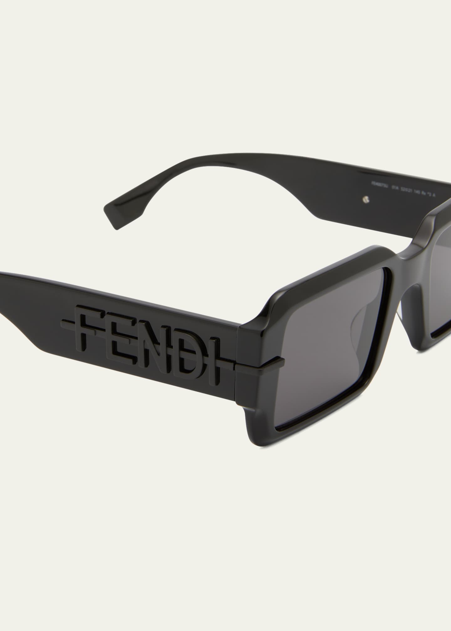 Fendi Men's Raised Logo Rectangle Sunglasses - Bergdorf Goodman