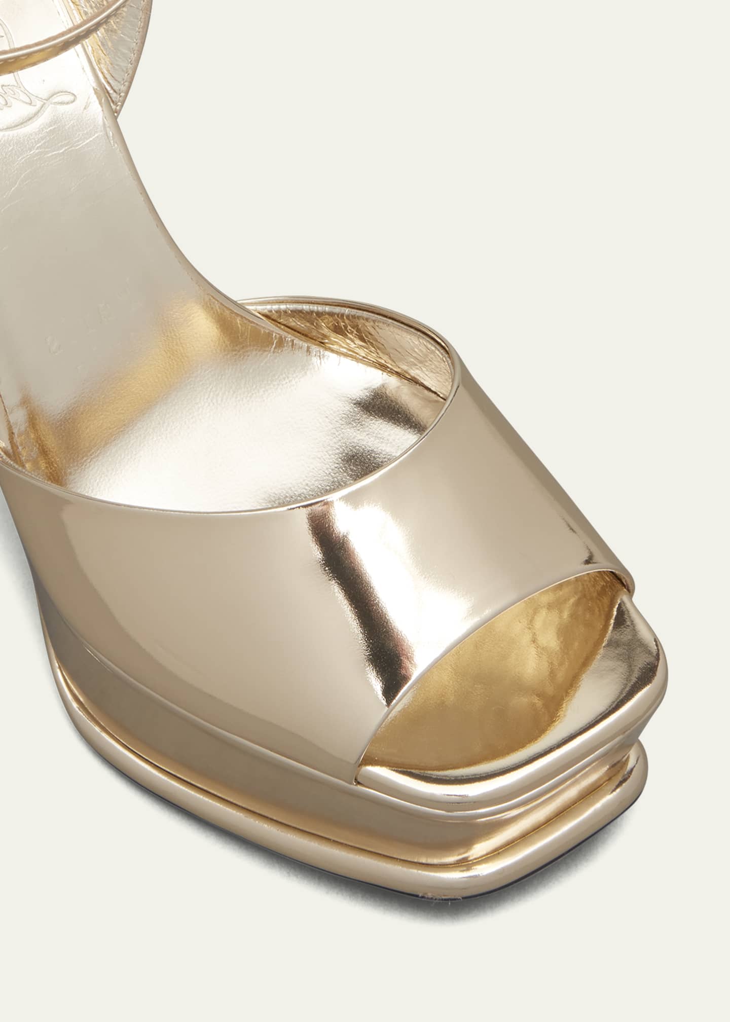 Christian Louboutin Amali Metallic Red Sole Platform Sandals - Bergdorf ...