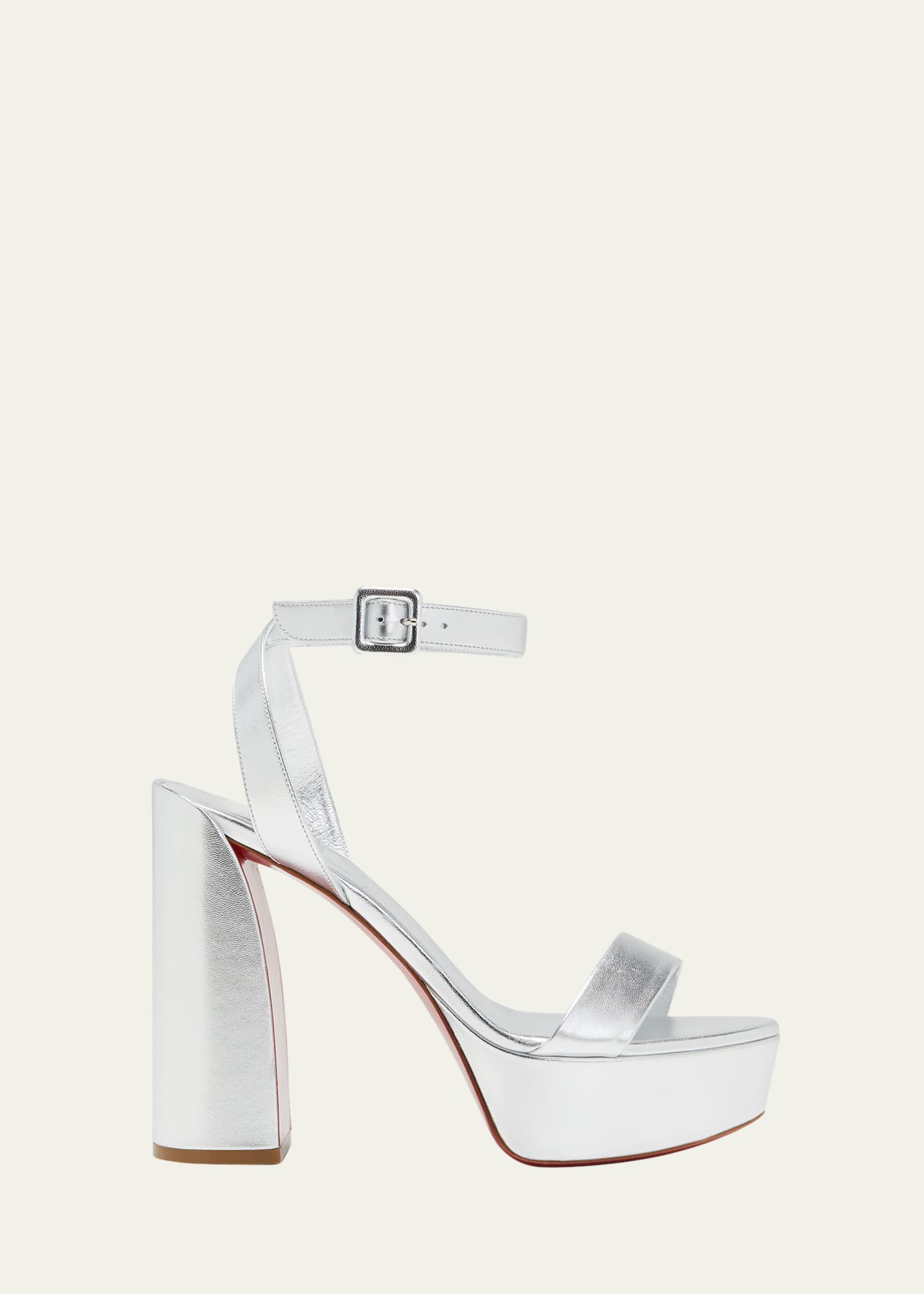 Christian Louboutin Movida Sabina Metallic Red Sole Platform Sandals ...