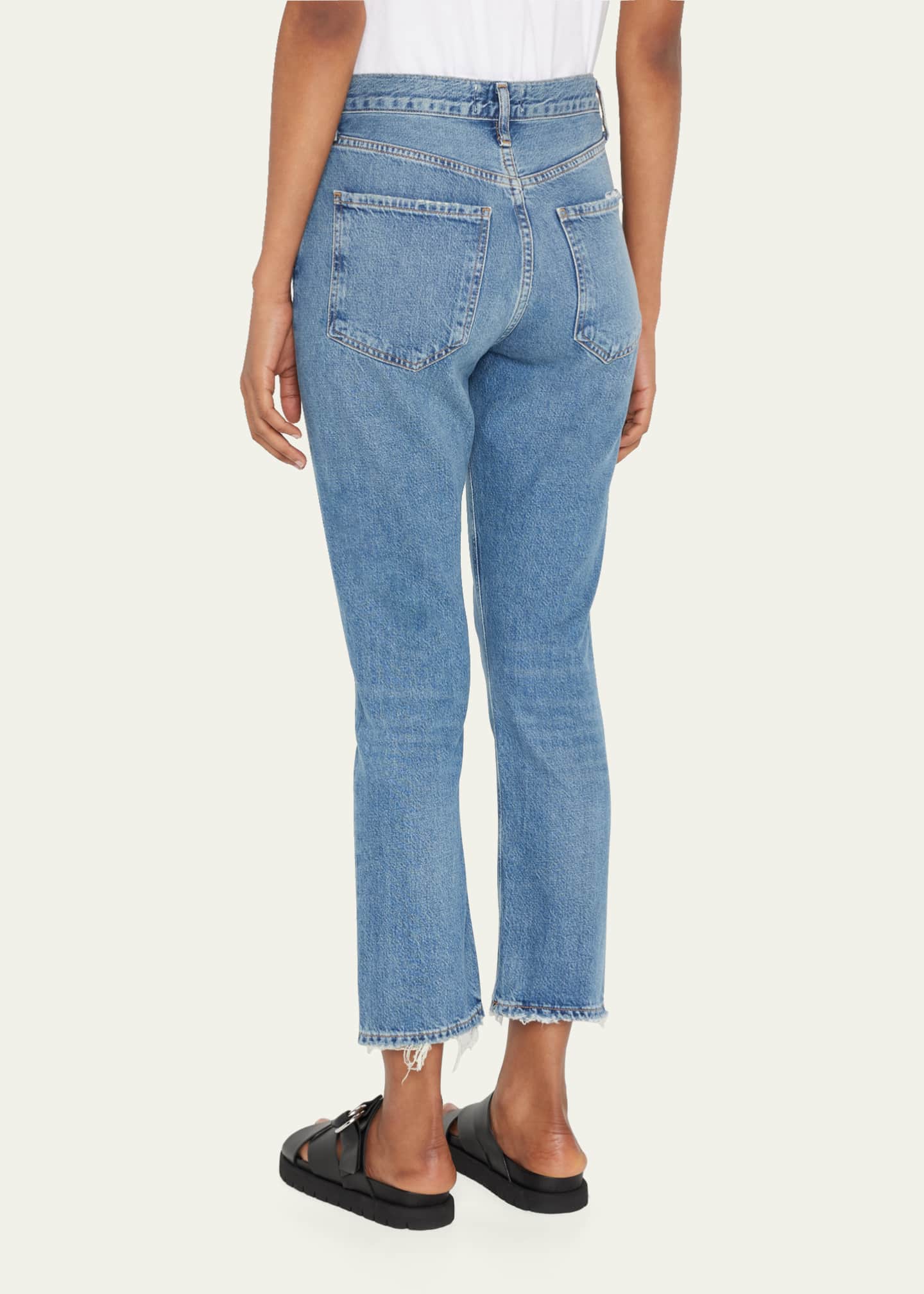 AGOLDE Riley High-Rise Slim Straight Jeans - Bergdorf Goodman