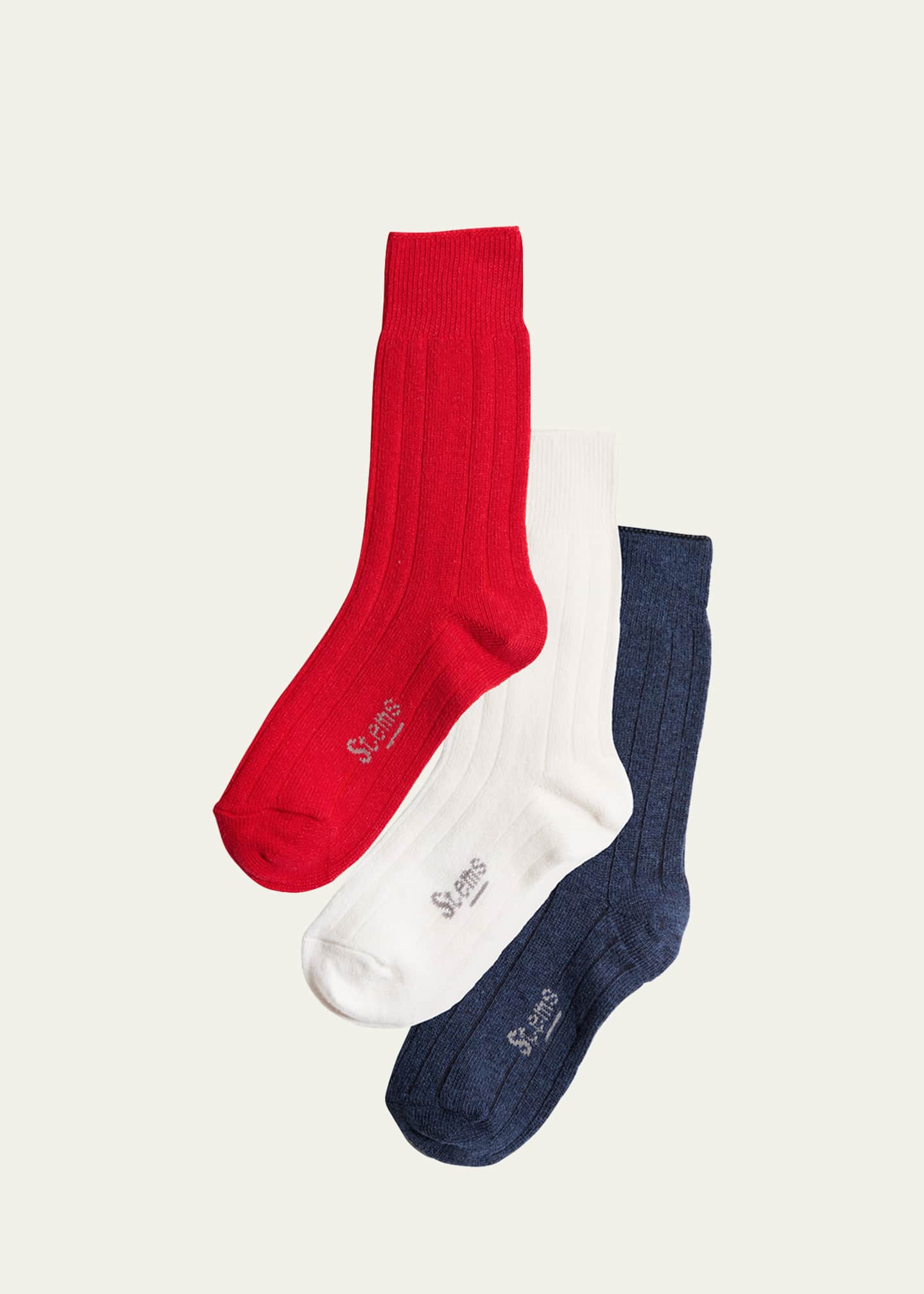 Stems Ribbed Lux Cashmere Socks 3-Pack - Bergdorf Goodman