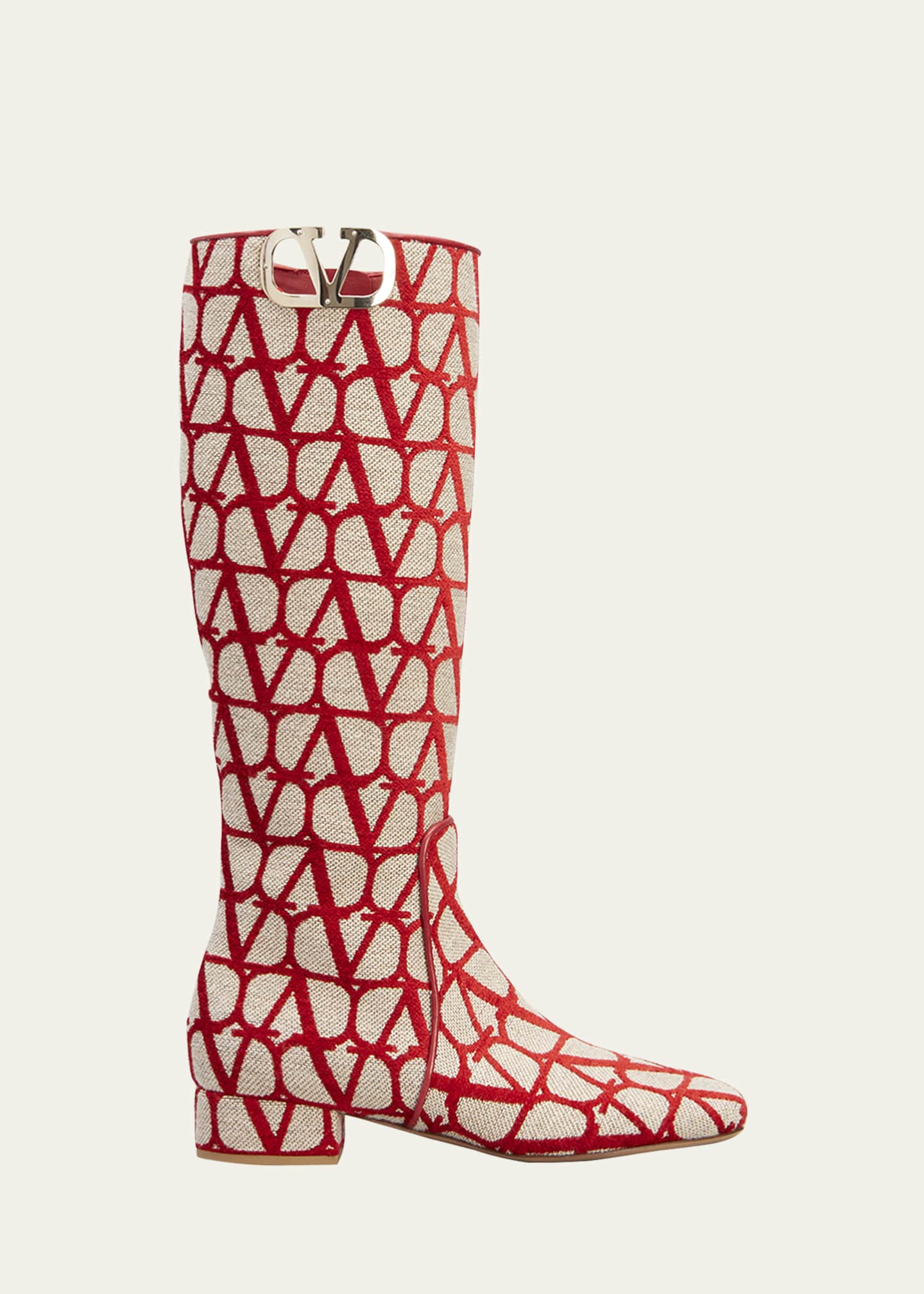 Valentino Garavani VLogo Tall Monogram Boots - Bergdorf Goodman