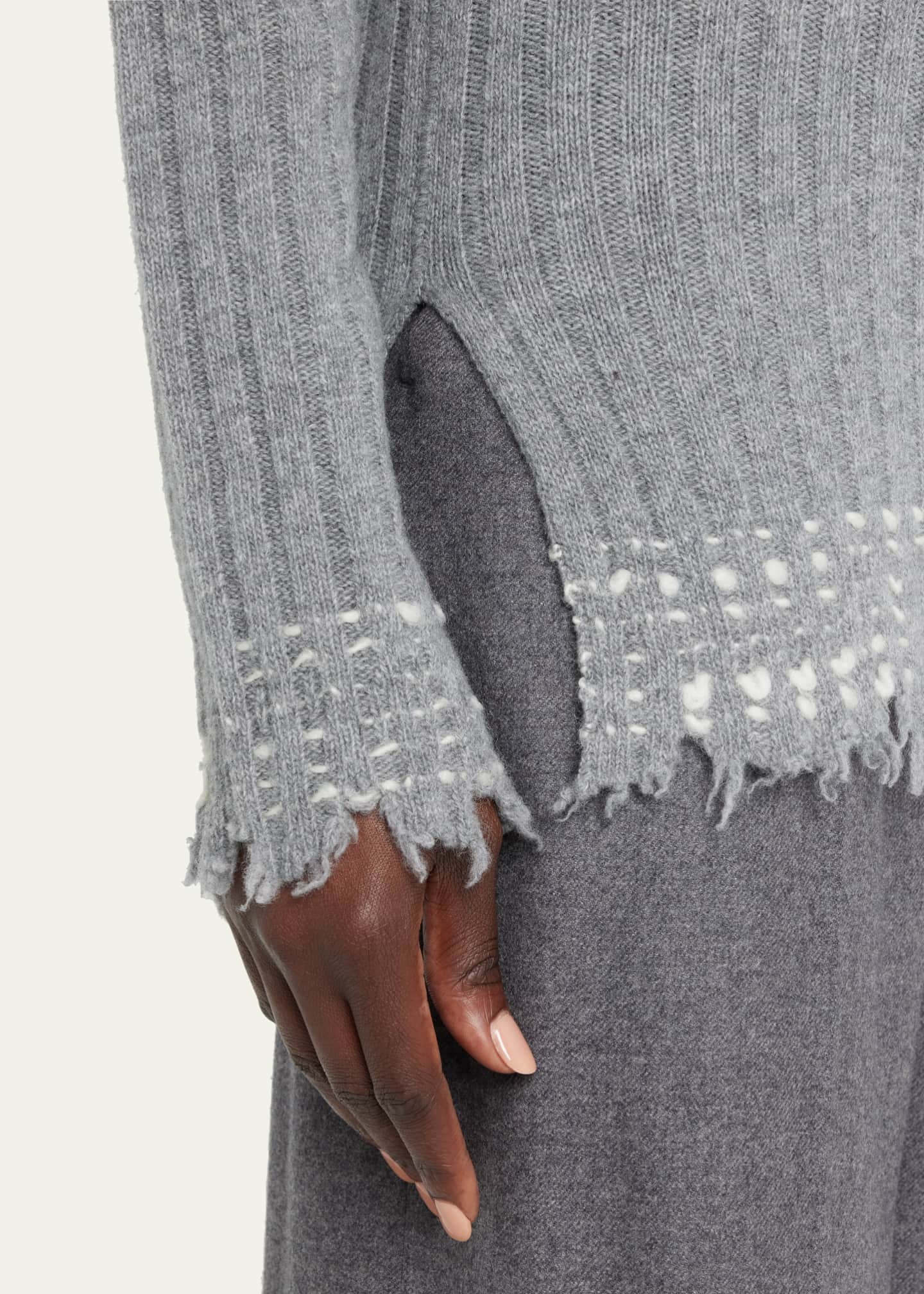 Marni Henley Raw-Edge Wool Sweater - Bergdorf Goodman